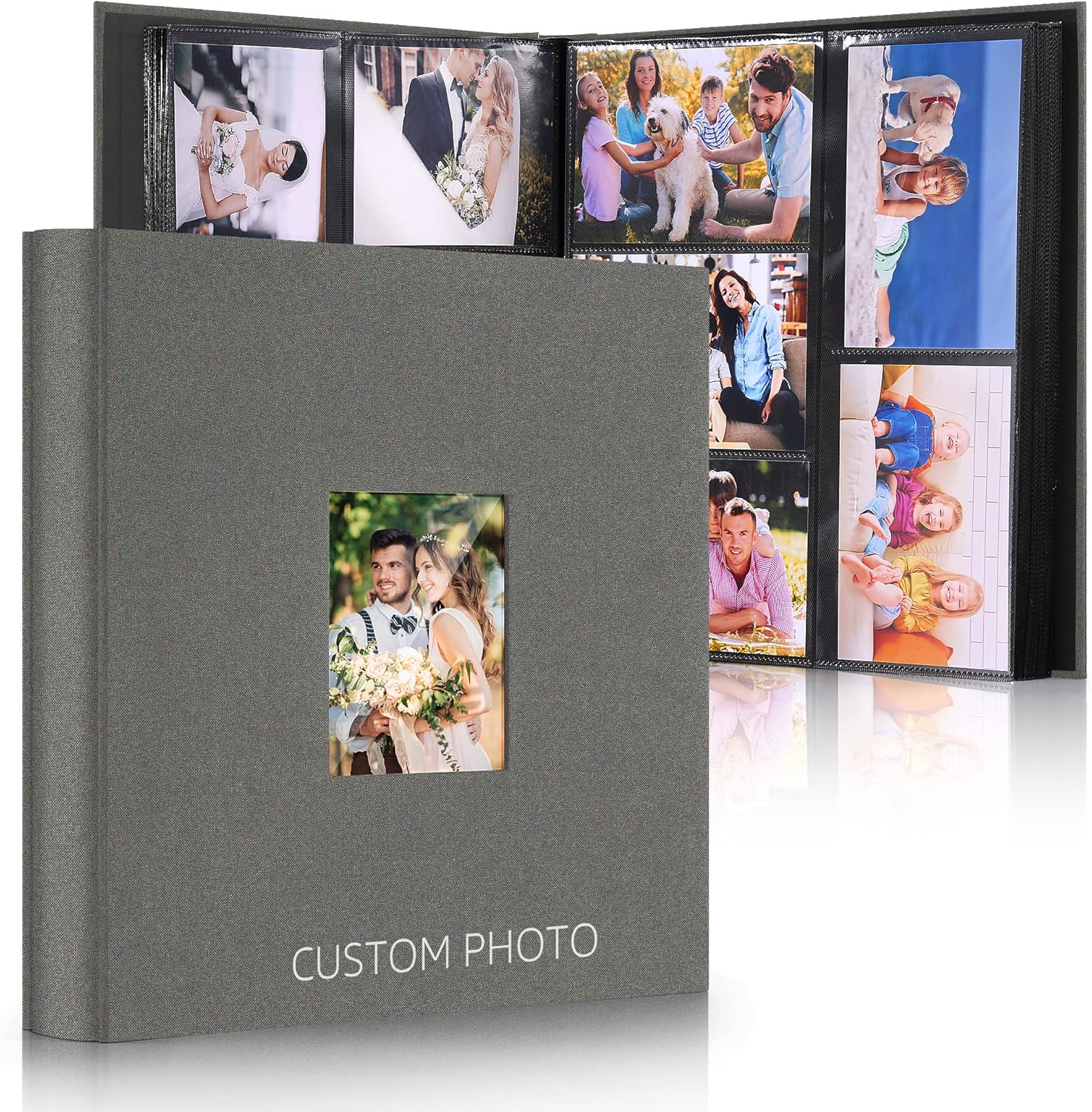 DazSpirit Photo Albums 6x4 Inch 600 Photos Slip In, Customizable Linen ...