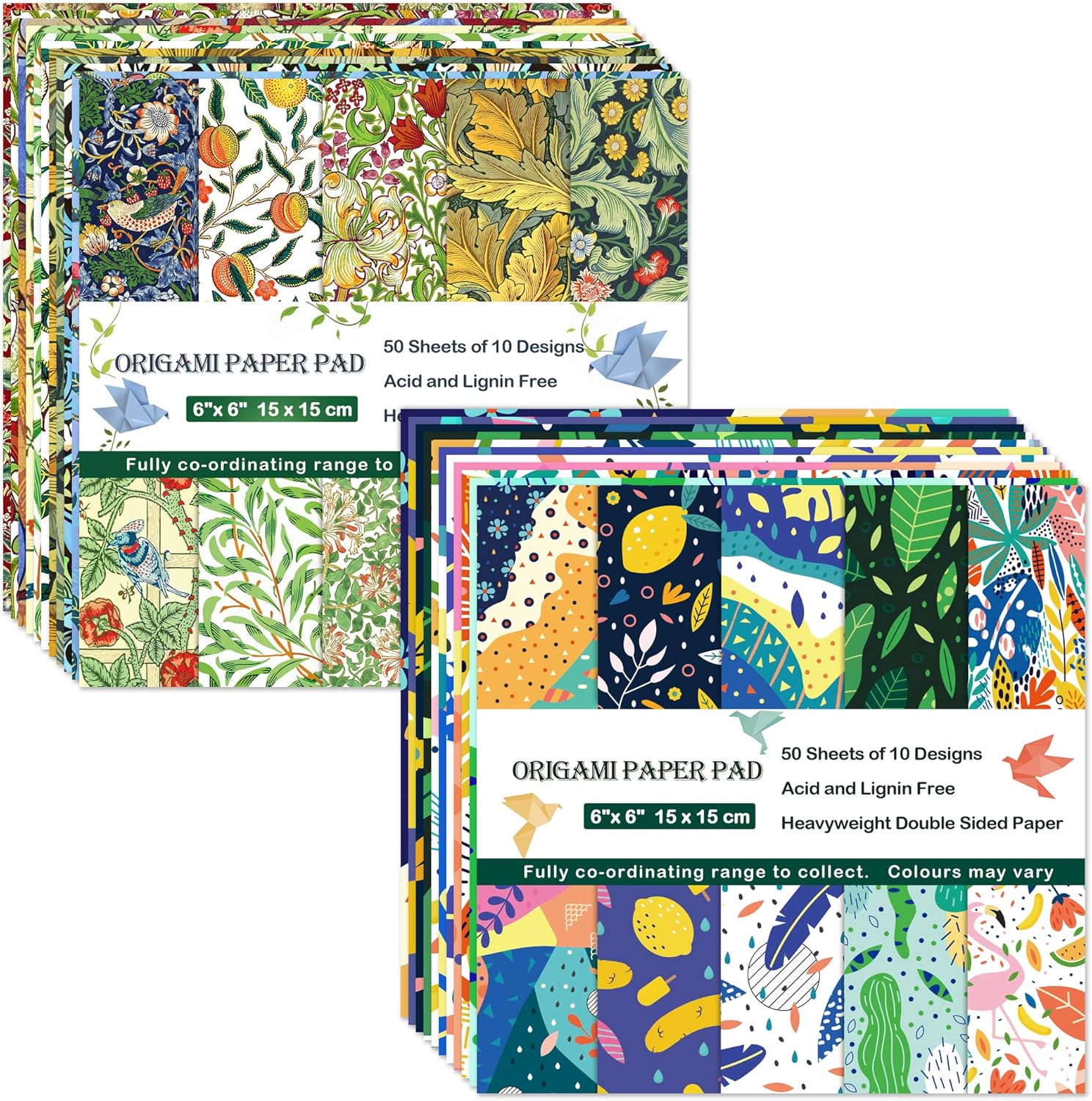 Amazon.com : Origami Paper Kit Double Sided 100 Sheets 20 Colors 6 Inch ...