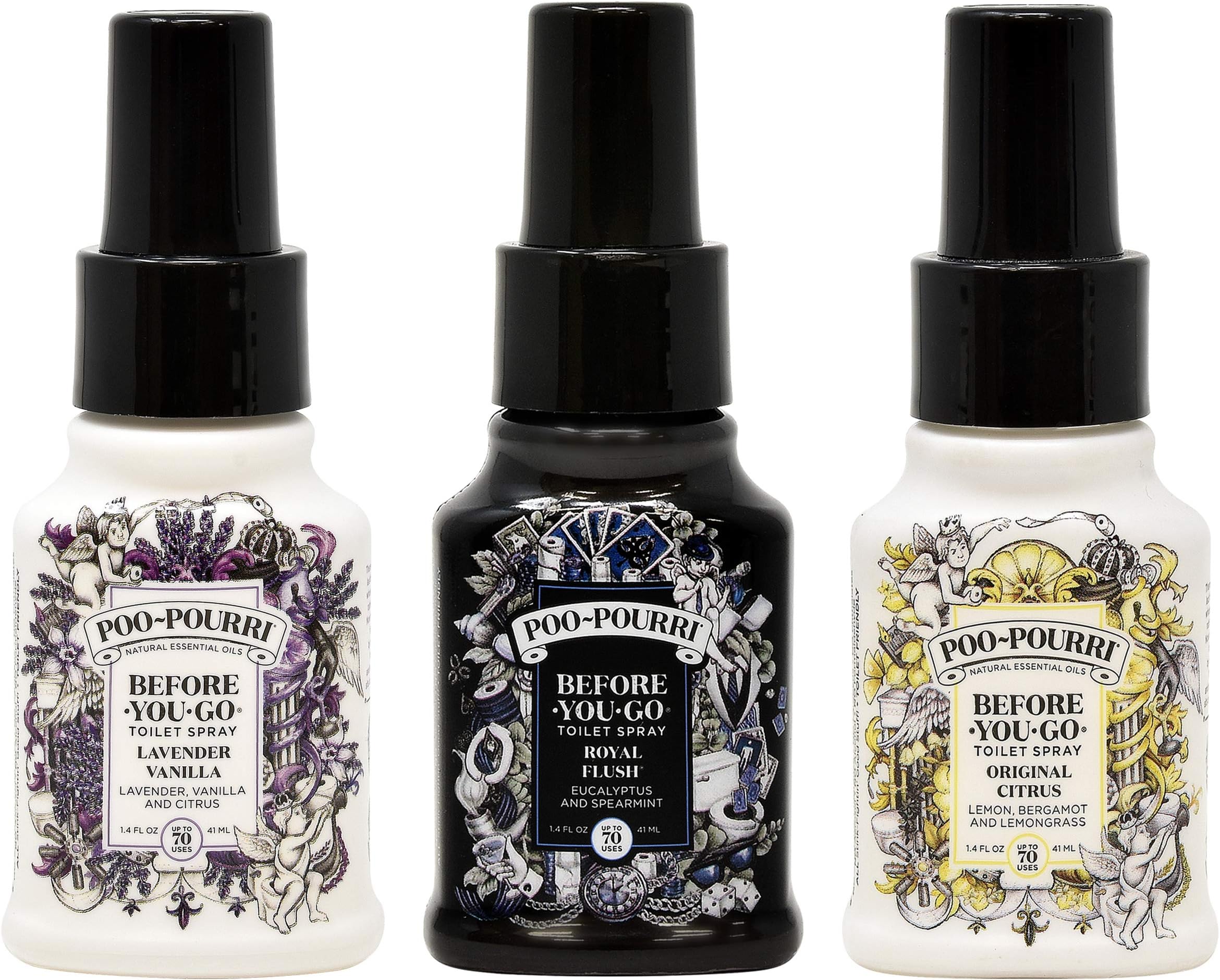 Amazon.com: Poo-Pourri Original Citrus, Lavender Vanilla and Royal ...