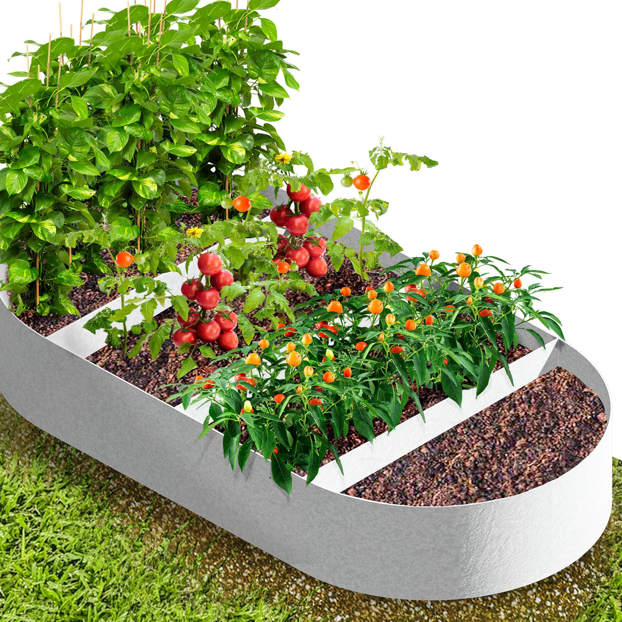 Snapklik.com : CJGQ 6x3x1ft Fabric Raised Garden Bed 95 Gallon Planter ...