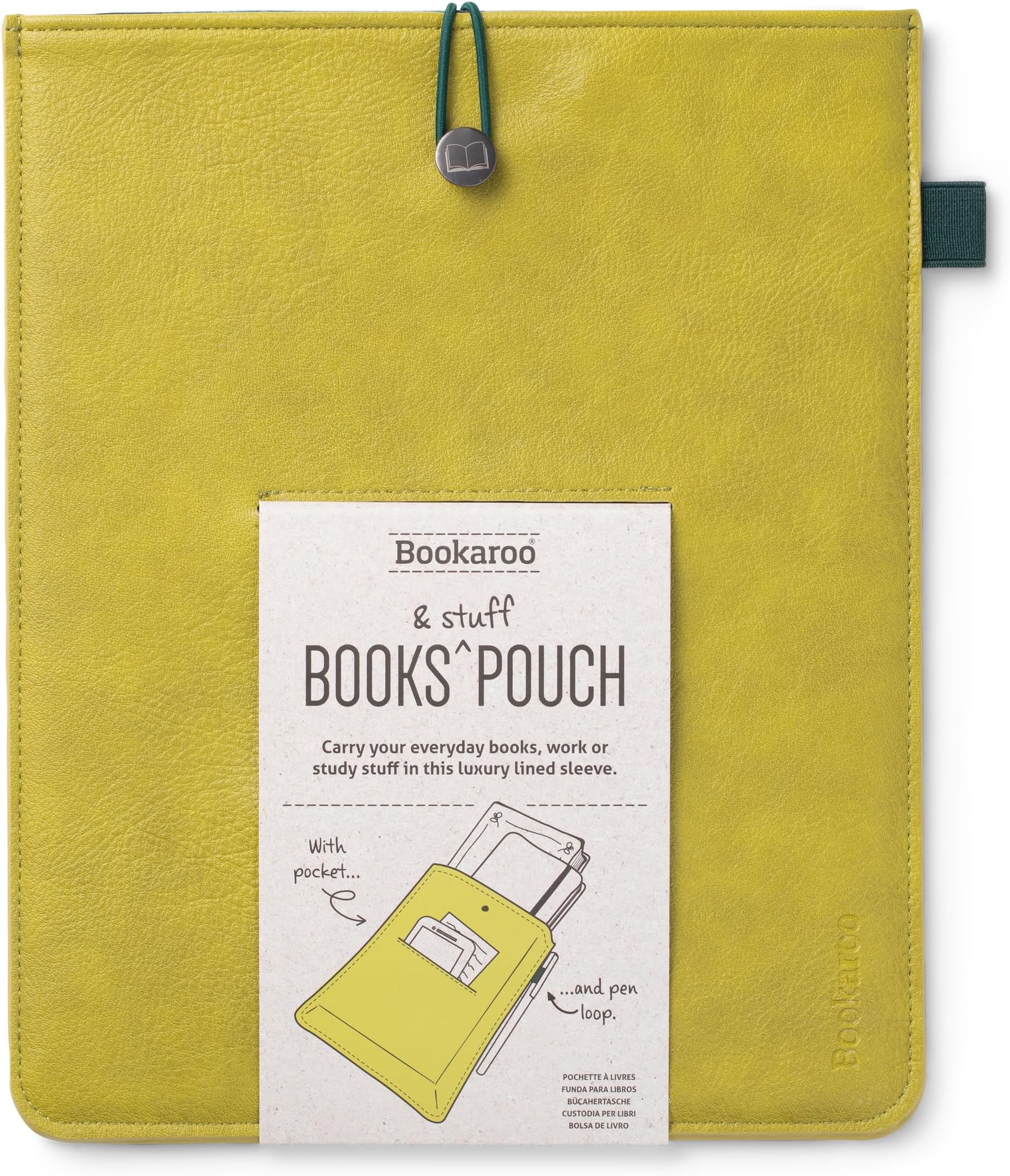 Bookaroo Book & Stuff Pouch Chartreuse: If USA: 5035393433024: Amazon ...