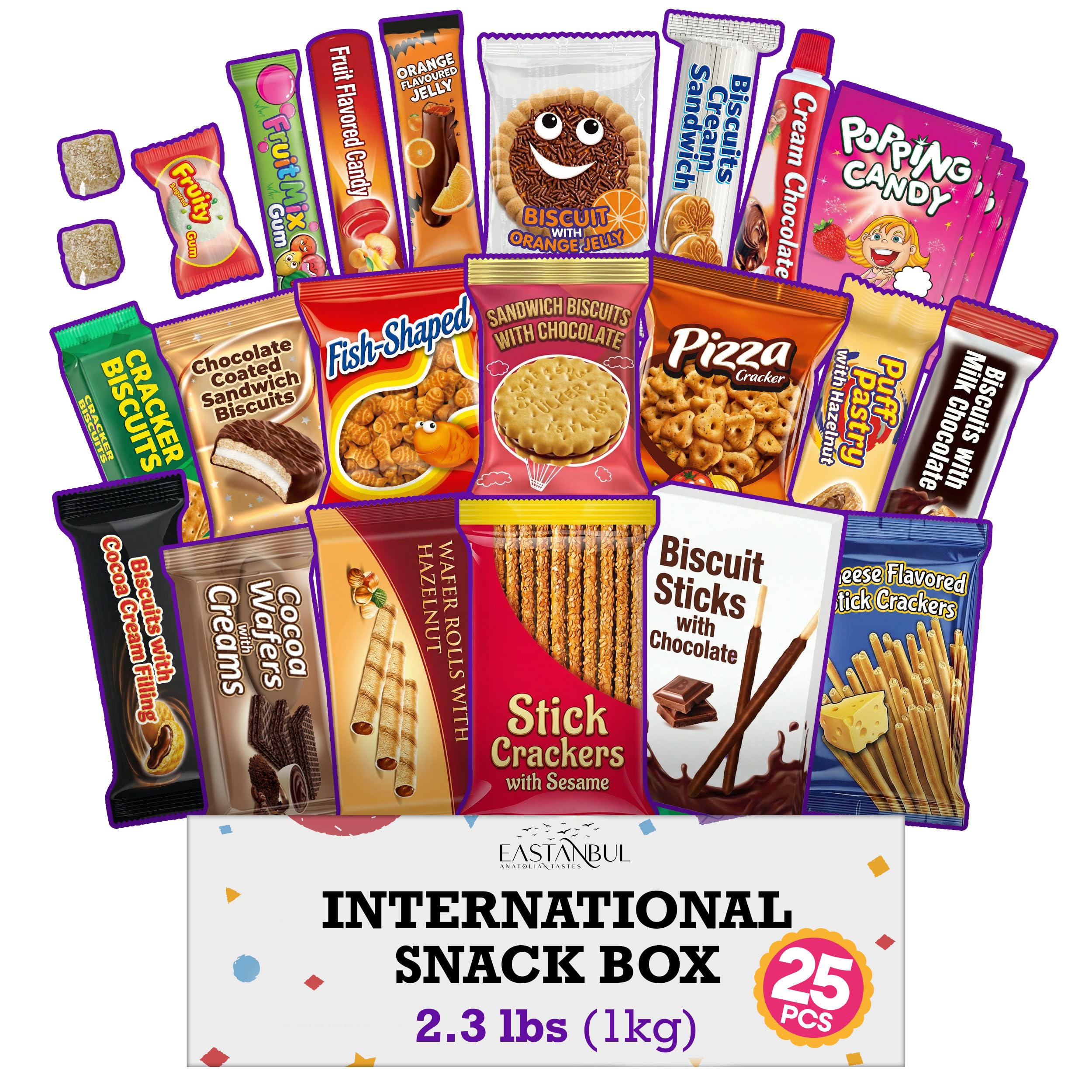 Snapklik.com : International Snack Box, Premium 25 Full-Size Foreign ...