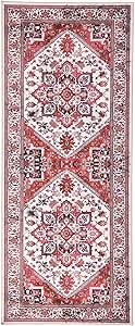 Amazon.com: Persian Medallion Machine-Washable Stain-Resistant Runner ...