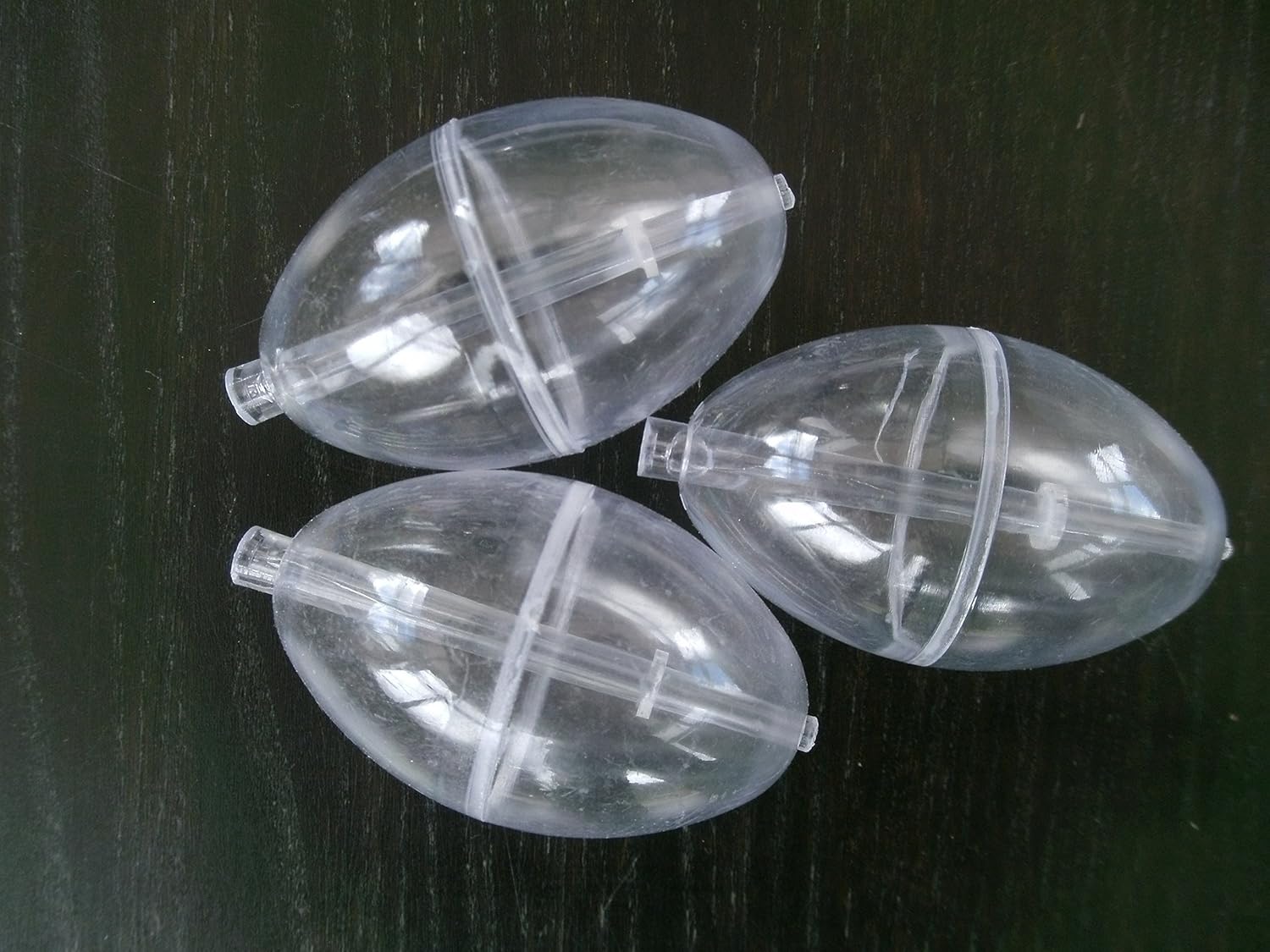 SET OF 3 OVAL IN-LINE BUBBLE FLOATS LARGE 60mm CLEAR : Amazon.co.uk ...