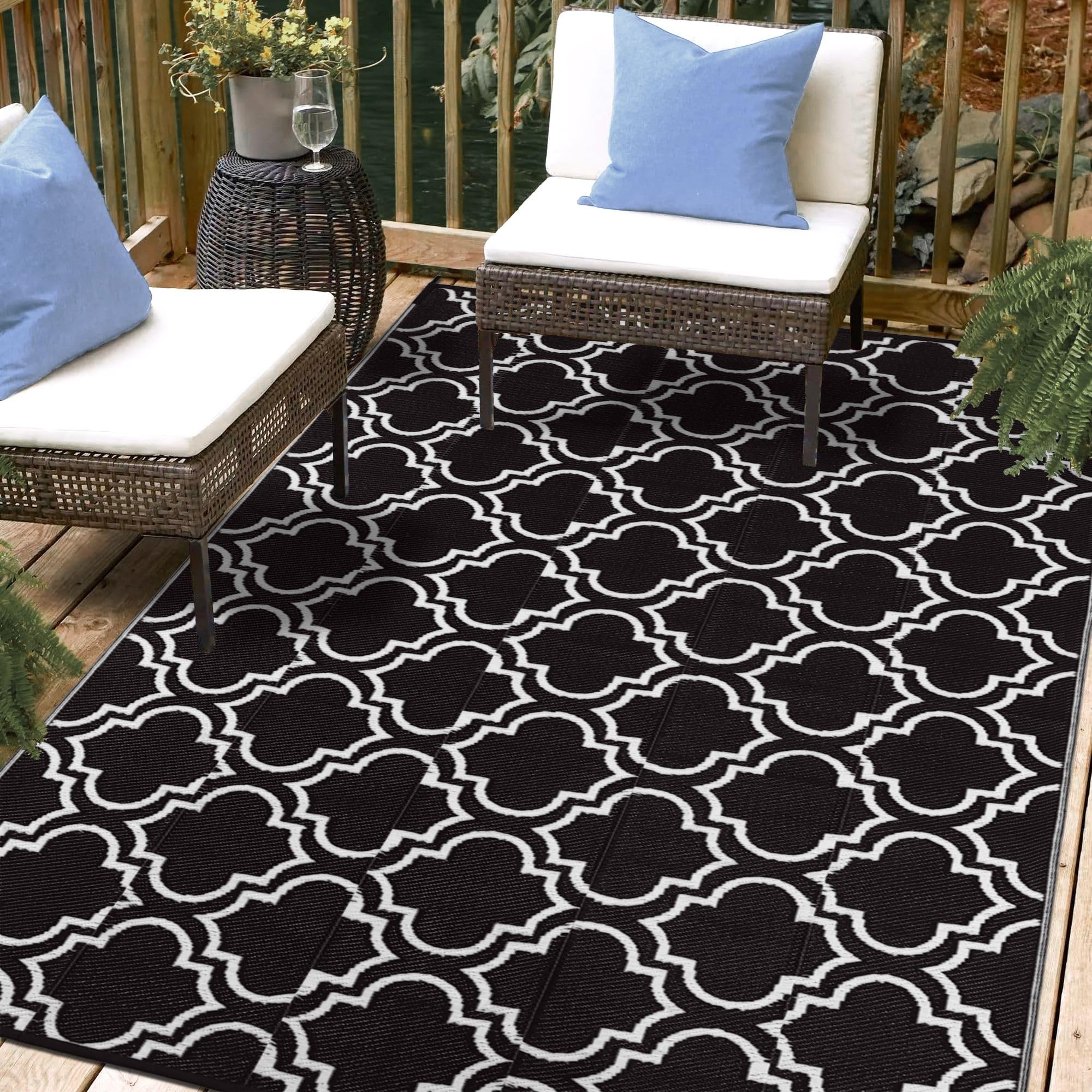 Amazon.com: Comeet Large Outdoor Rug 6x9 ft, UV Resistant Waterproof ...