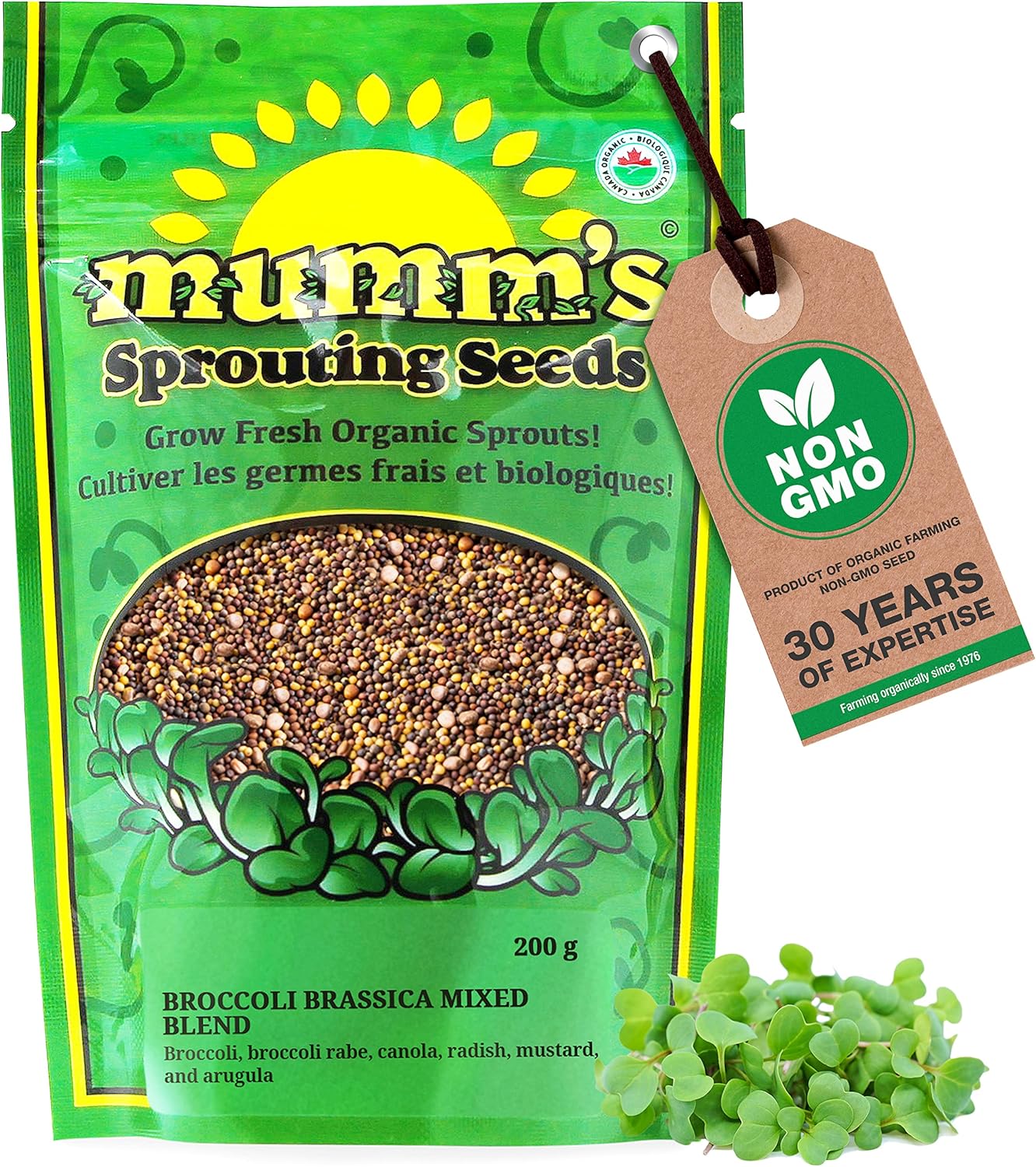 Mumm's Sprouting Seeds - Broccoli Brassica Mixed Blend - 200 GR ...