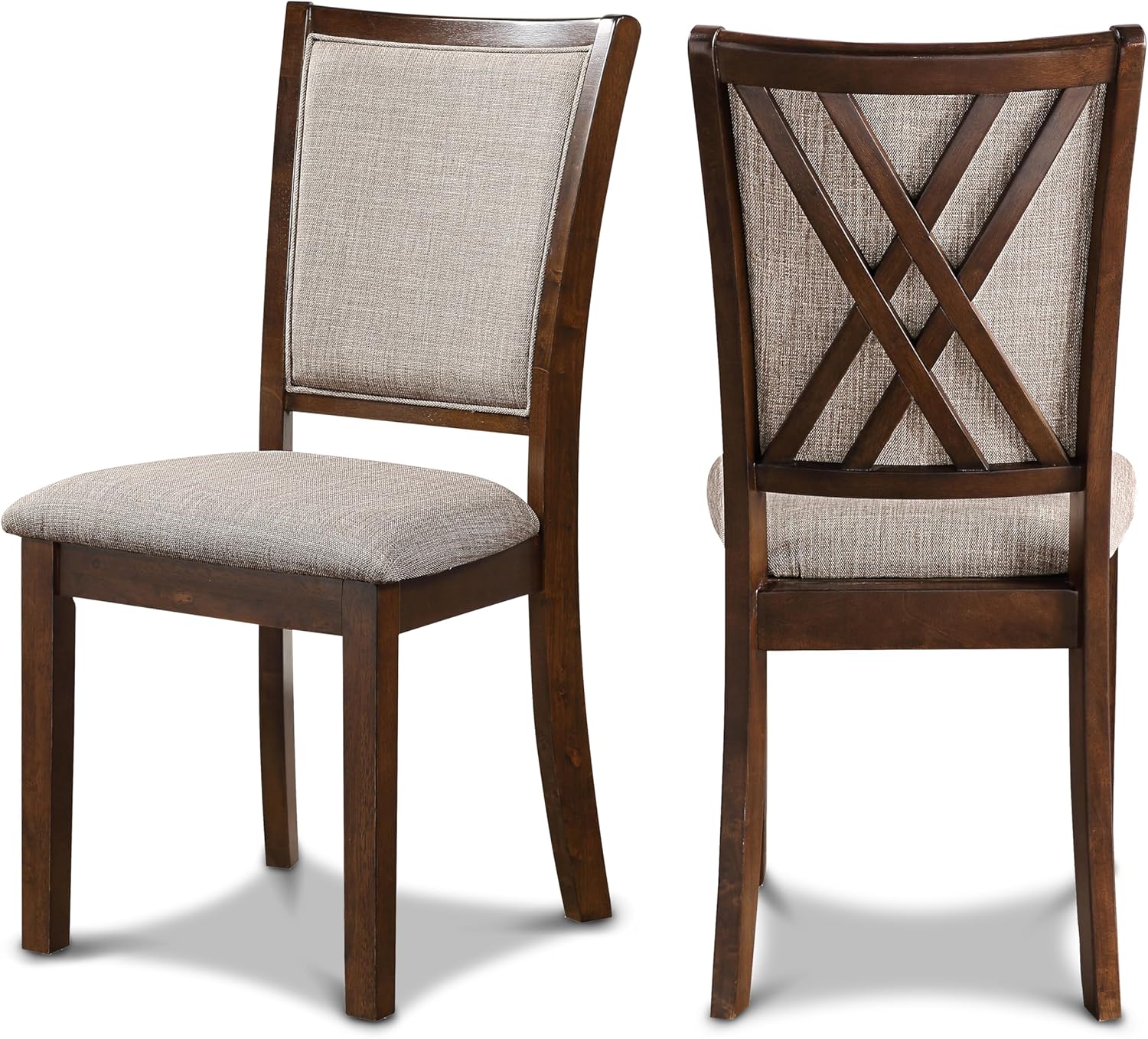 Amazon.com - New Classic Furniture Amy Wood Dining Chair with Polyester ...