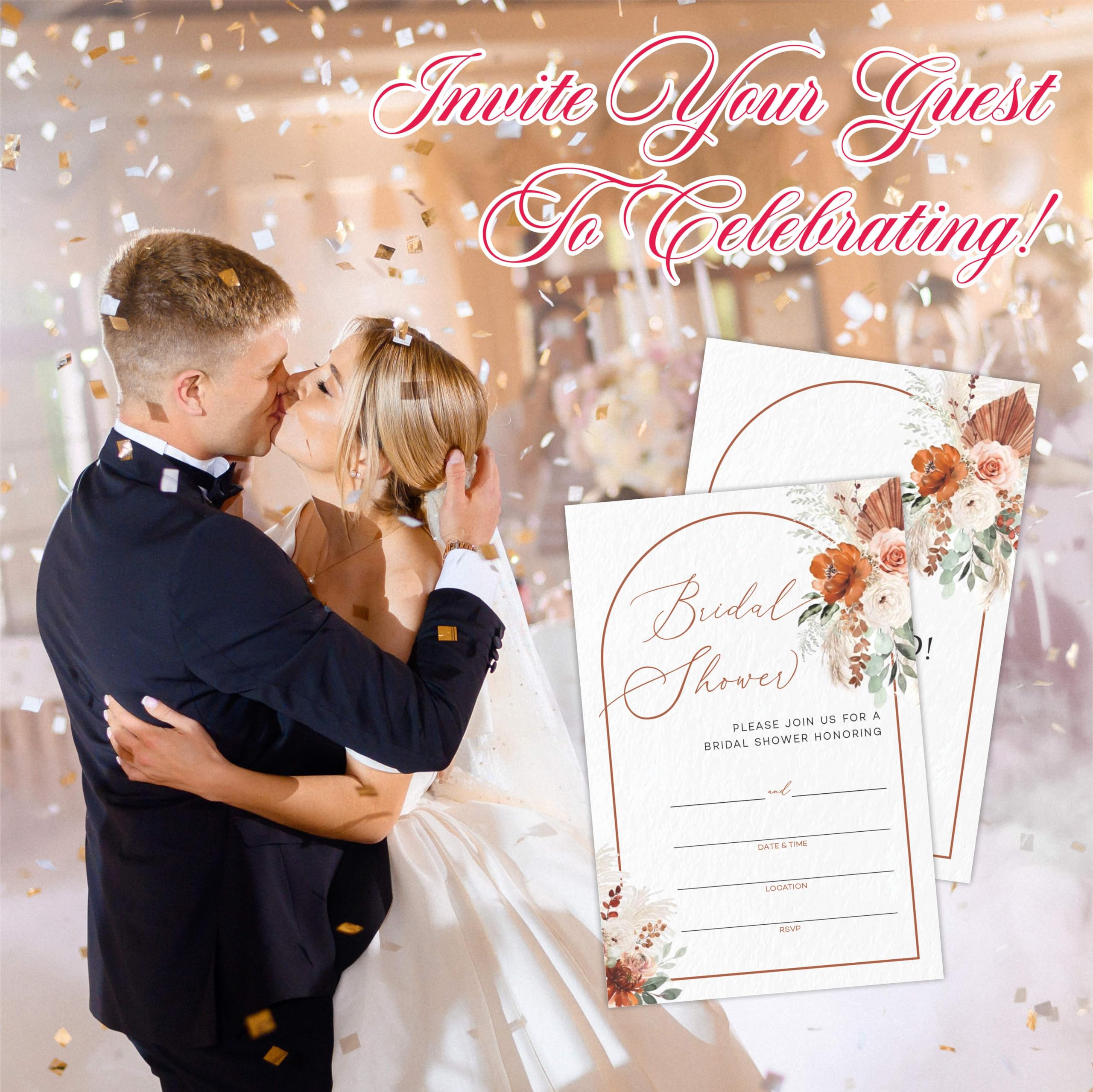Bridal Shower Invitations With The Bride And Groom