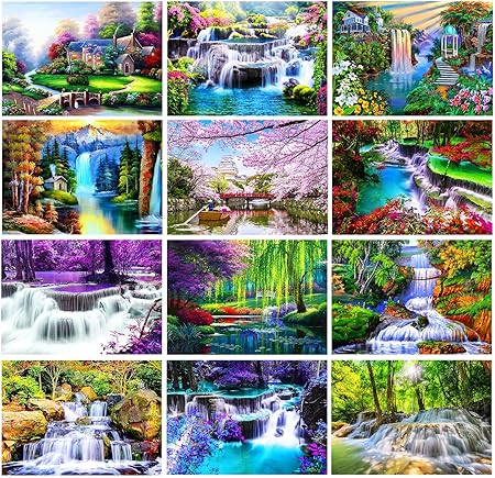 Amazon.com: TINY FUN 12 Pack Diamond Painting Kits for Adults 5D ...