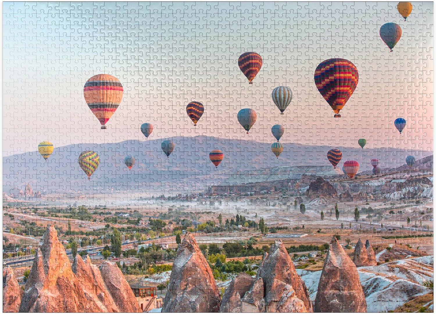 Amazon.com: MyPuzzle Hot Air Balloon Over Rocky Landscape in Cappadocia ...
