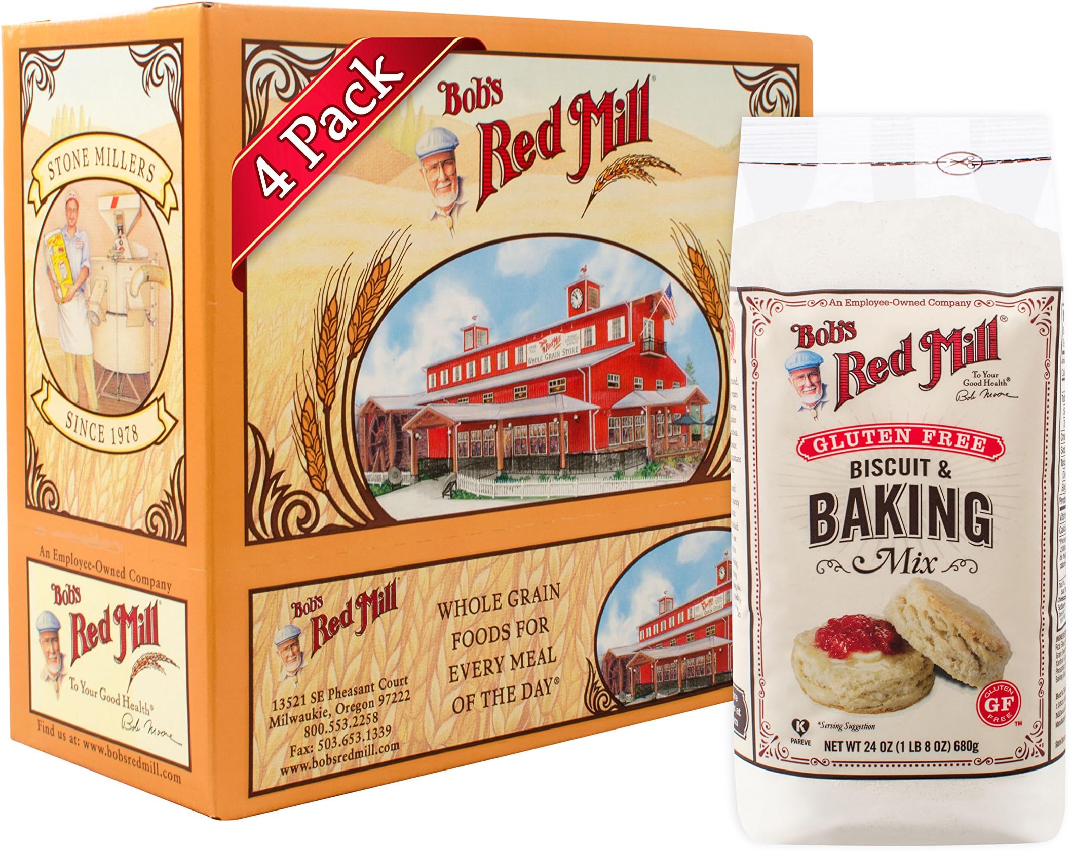 Amazon.com : Bob's Red Mill Gluten Free Biscuit & Baking Mix - 24 oz ...