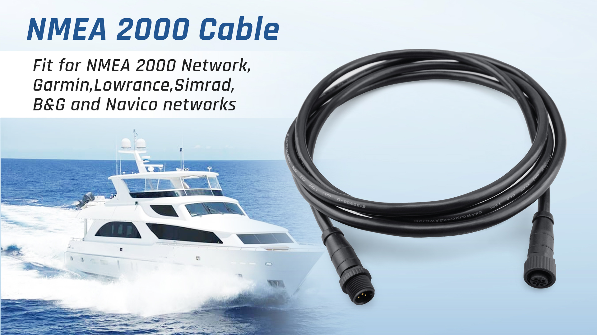 Marine Backbone Cable Garmin NMEA 2000 Backbone Cable - 2 Meter Marine ...