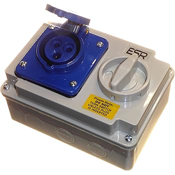 MK Commando K9201 Angled Socket Outlet 16 Amp 2P+E 200-250 Volt (IP44 ...