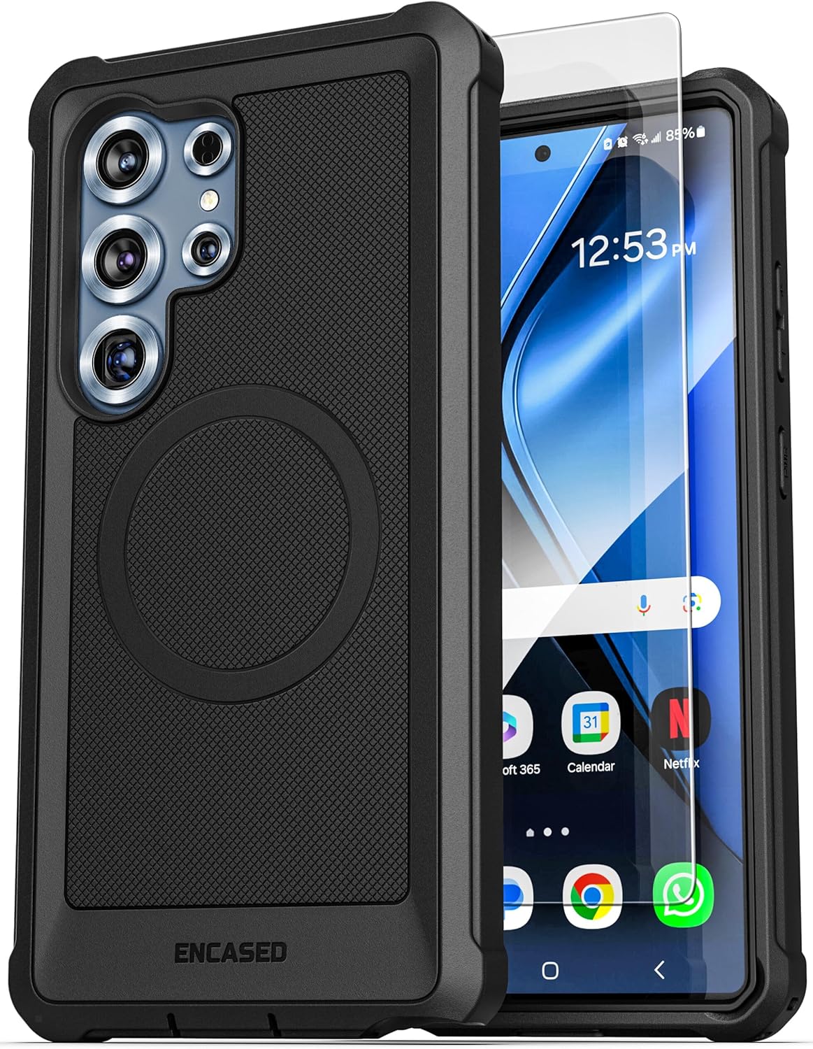 Amazon.com: ENCASED Heavy Duty Case for Samsung Galaxy S25 Ultra with ...