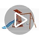 Amazon.com: Dolphin Playground Wooden Swing Sets for Backyard, Outdoor ...