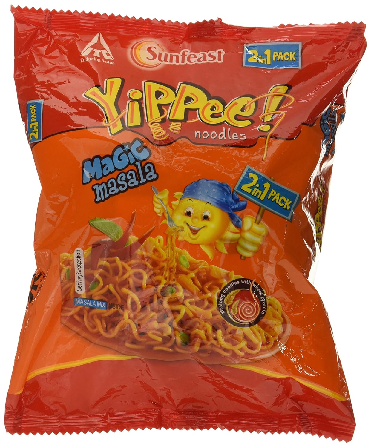 Yippee 2 in 1 Magic Masala Noodles, 140g - Pack of 4 : Amazon.in ...