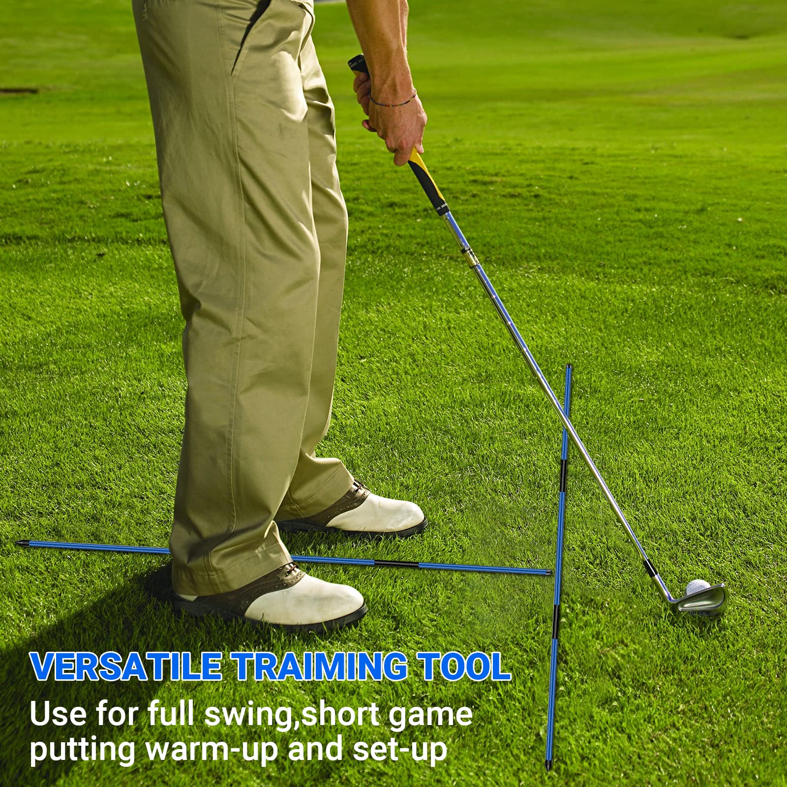 Snapklik.com : MSOAT Golf Alignment Training Sticks, 48 Inch Foldable ...