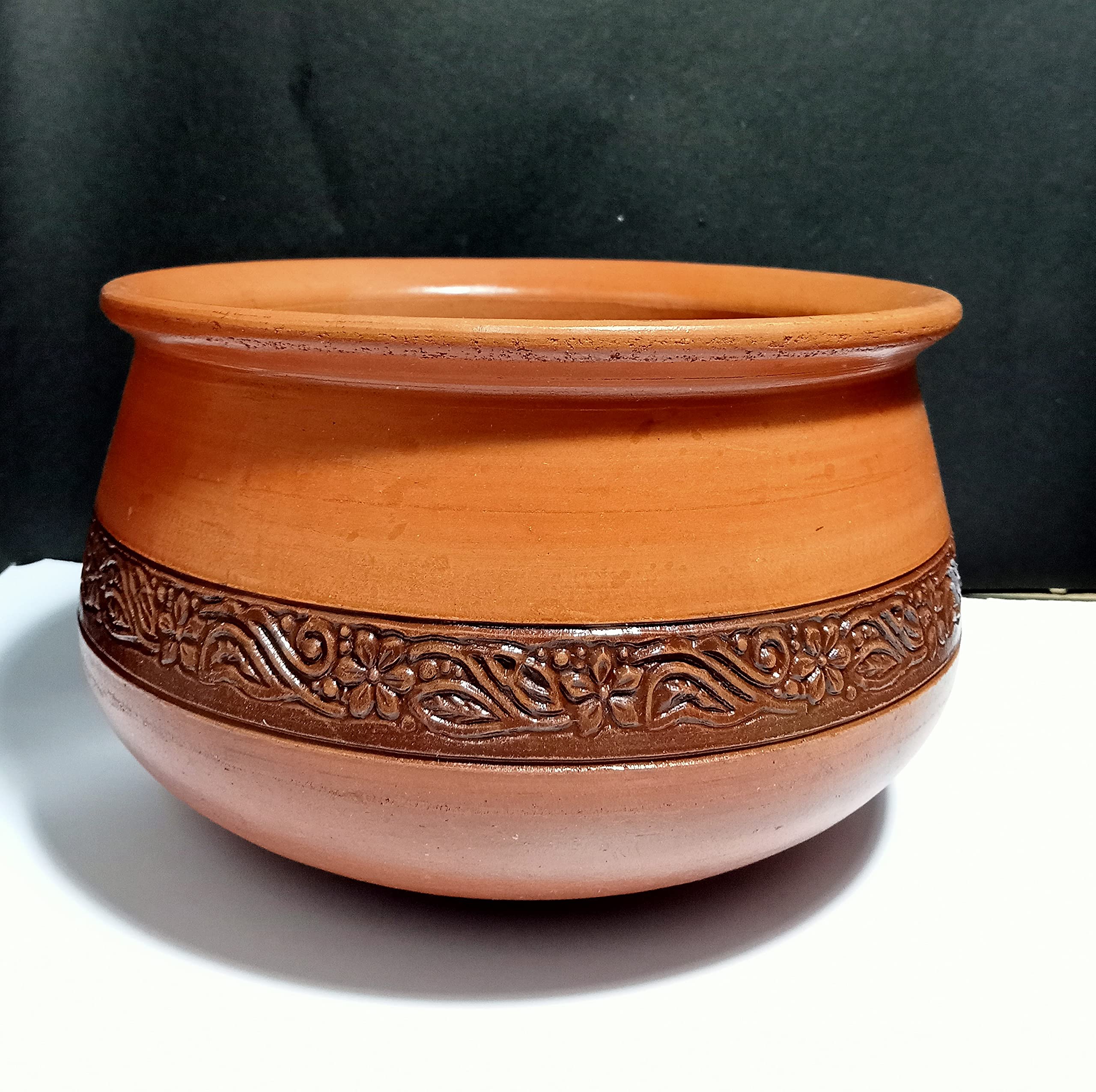 Buy Indian Handicraft Villa Dahi Handi | Clay Curd Pot | Clay Cooking ...