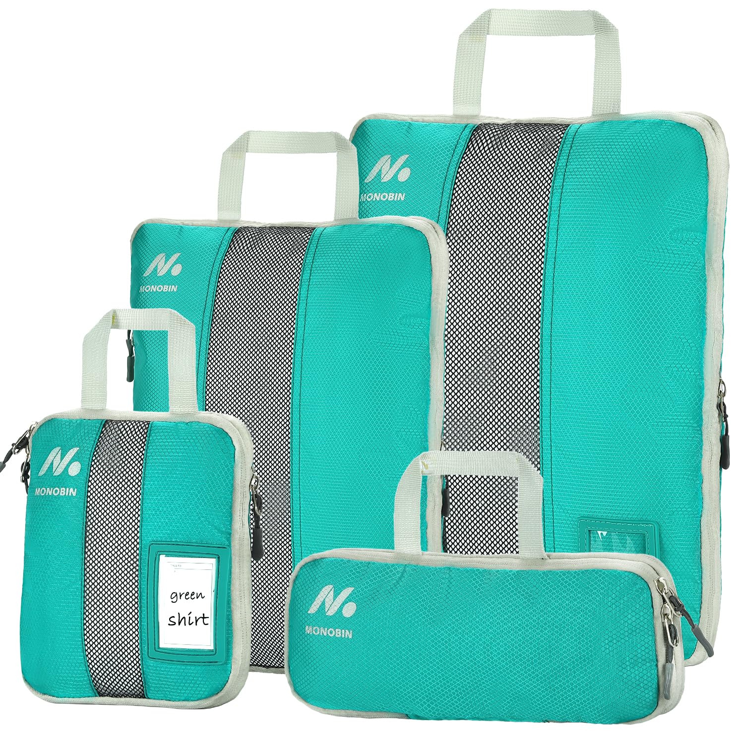 1 x Brand New MONOBIN Compression Packing Cubes with Name Tag,Compress ...