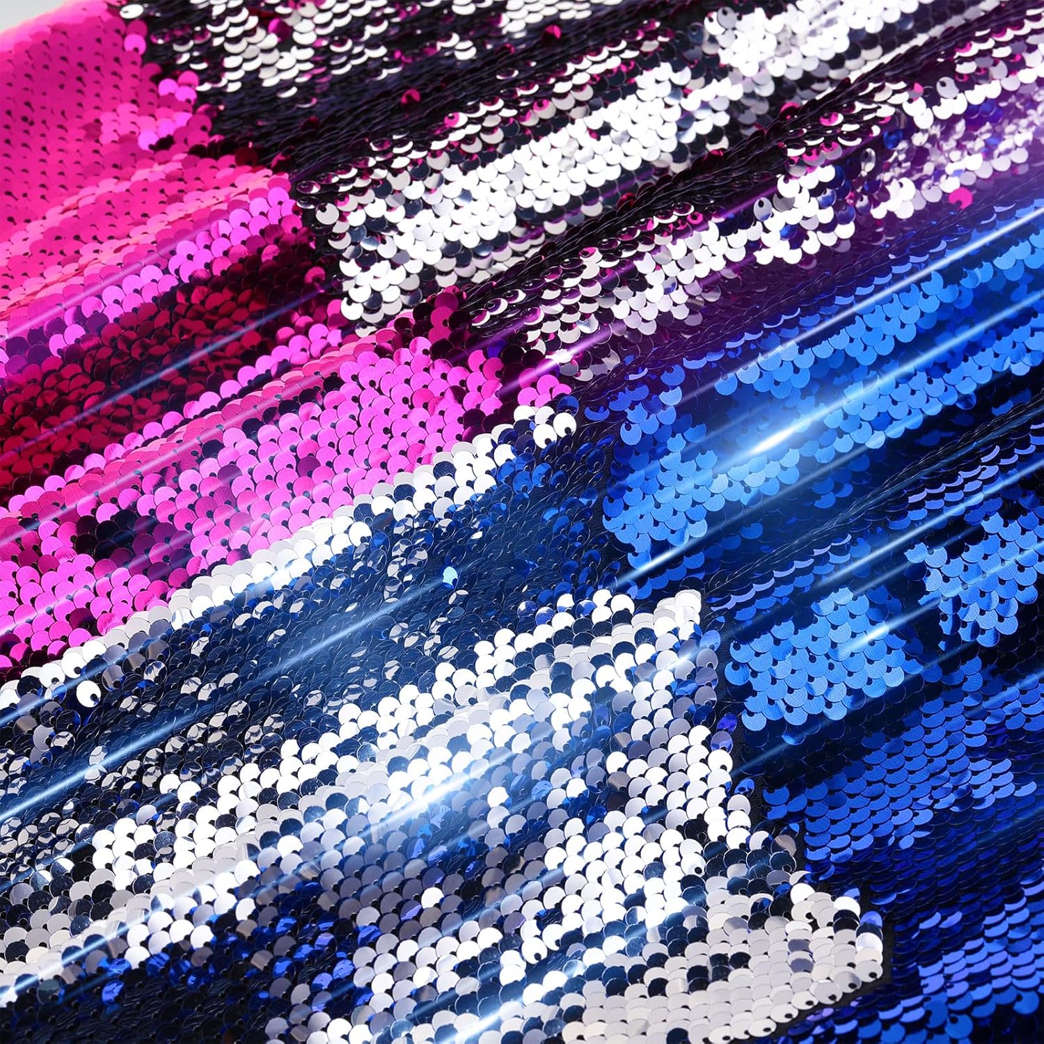 Amazon.com: Hosuly 2 Pcs Reversible Sequin Fabric by The Yard Sensory ...