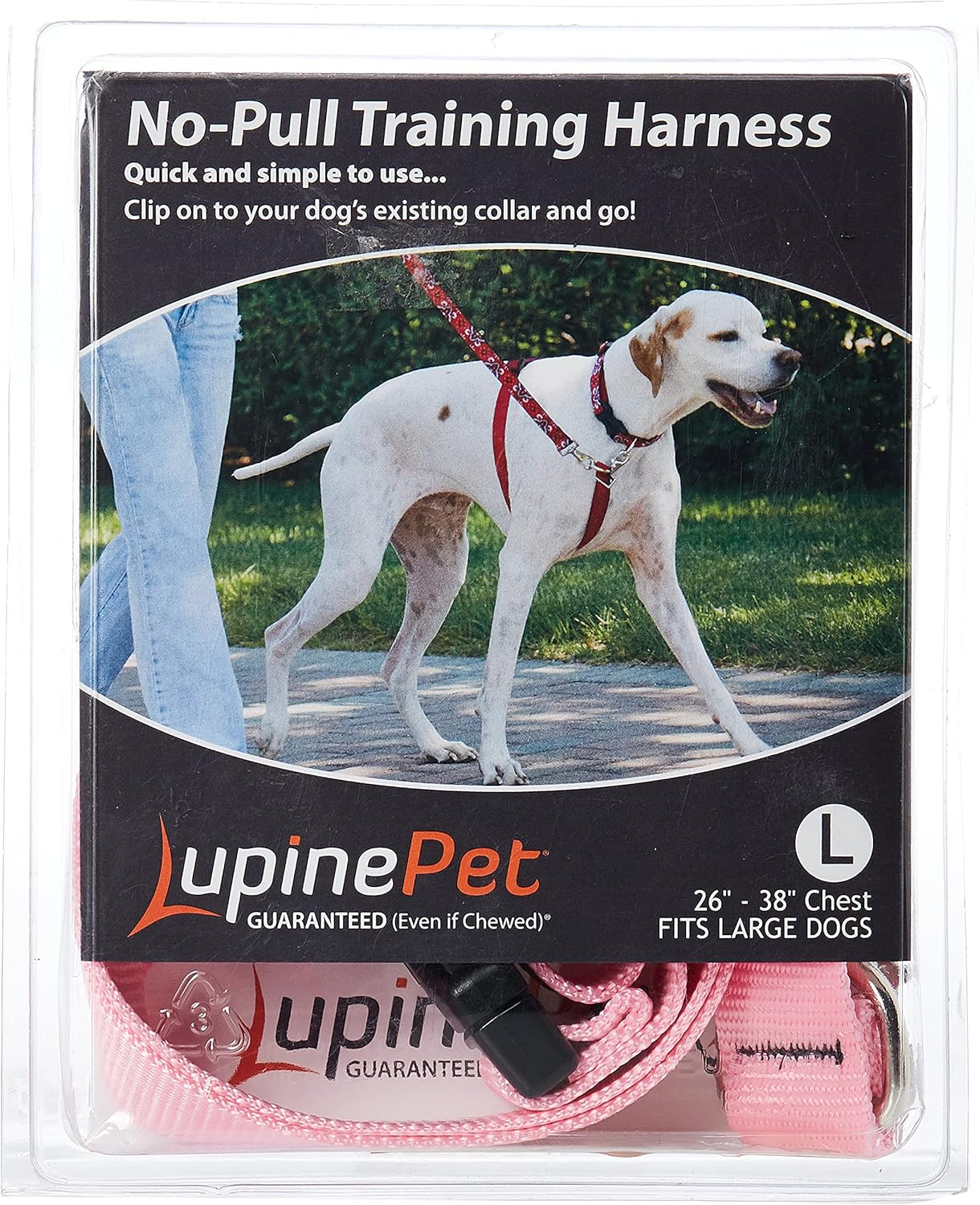 Amazon.com : LupinePet Basics 1" Pink 26-38" No Pull Harness for Medium ...