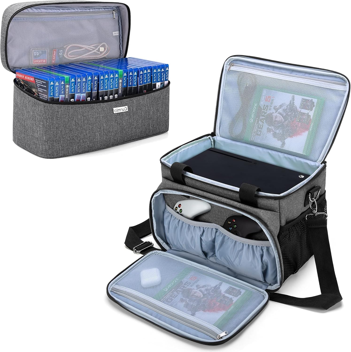Amazon.com: CURMIO Game Console Carrying Case Compatible with Xbox ...