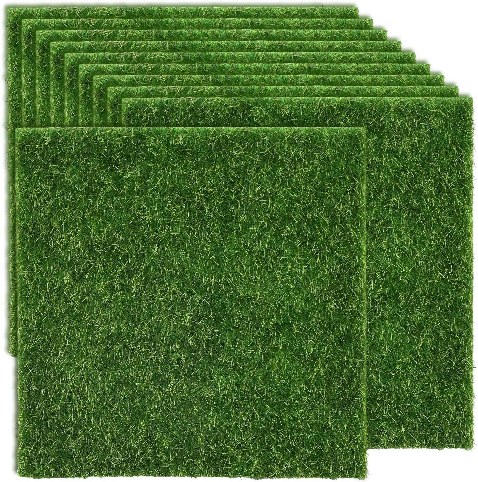 Amazon.com: Juvale 4-Pack Non-Slip Artificial Grass Tiles for Indoor ...