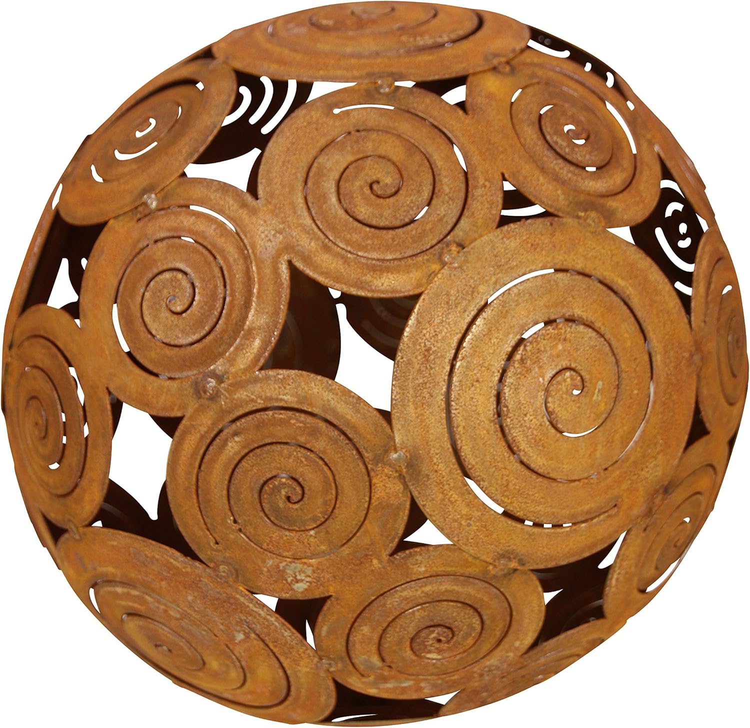 Kringelkugel Kugel Metall Rost Gartendeko Edelrost 30cm rostige Deko ...