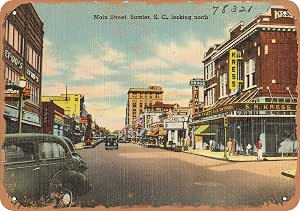 Amazon.com: 7 x 10 METAL SIGN - South Carolina Postcard - Main Street ...