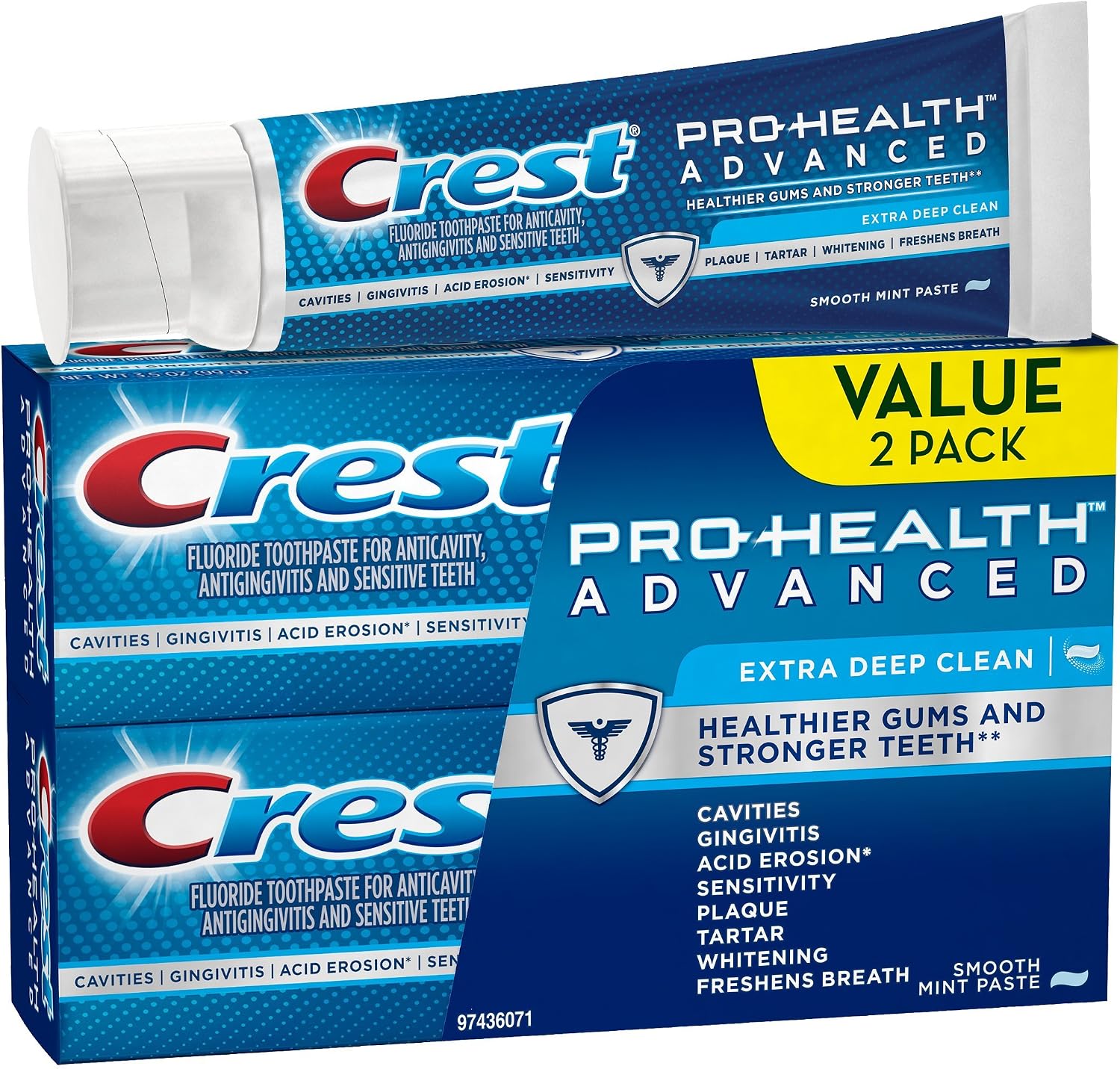 Crest Pro-Health Advanced Extra Deep Clean Toothpaste Twin Pack, 3.5 oz ...