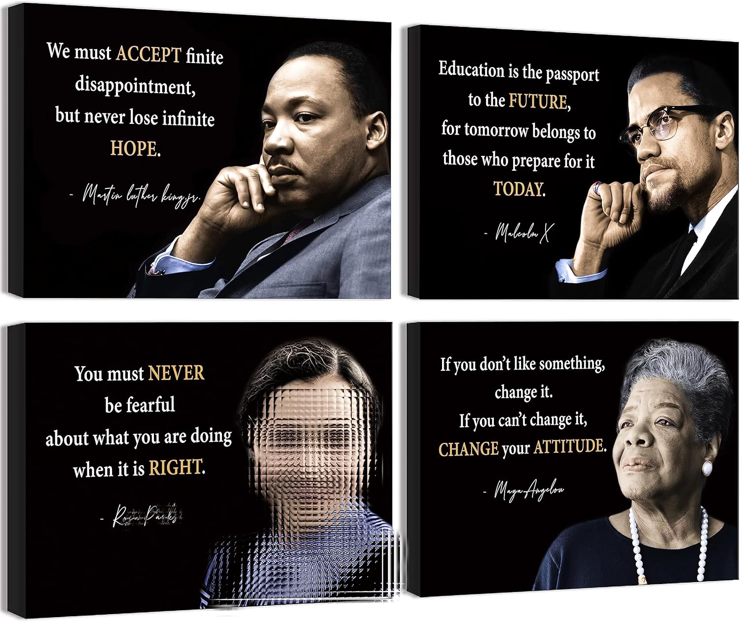 Amazon.com: HD Black History Famous Quotes DecorationPainting ...