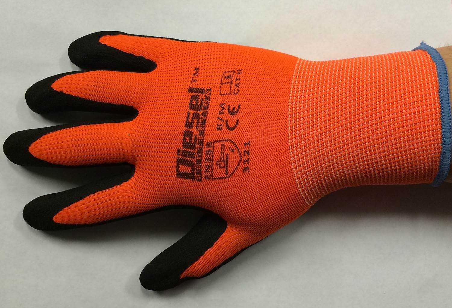 Latex Large Disposable Gloves Delight MNF34-WO Orange Nitrile Coated ...