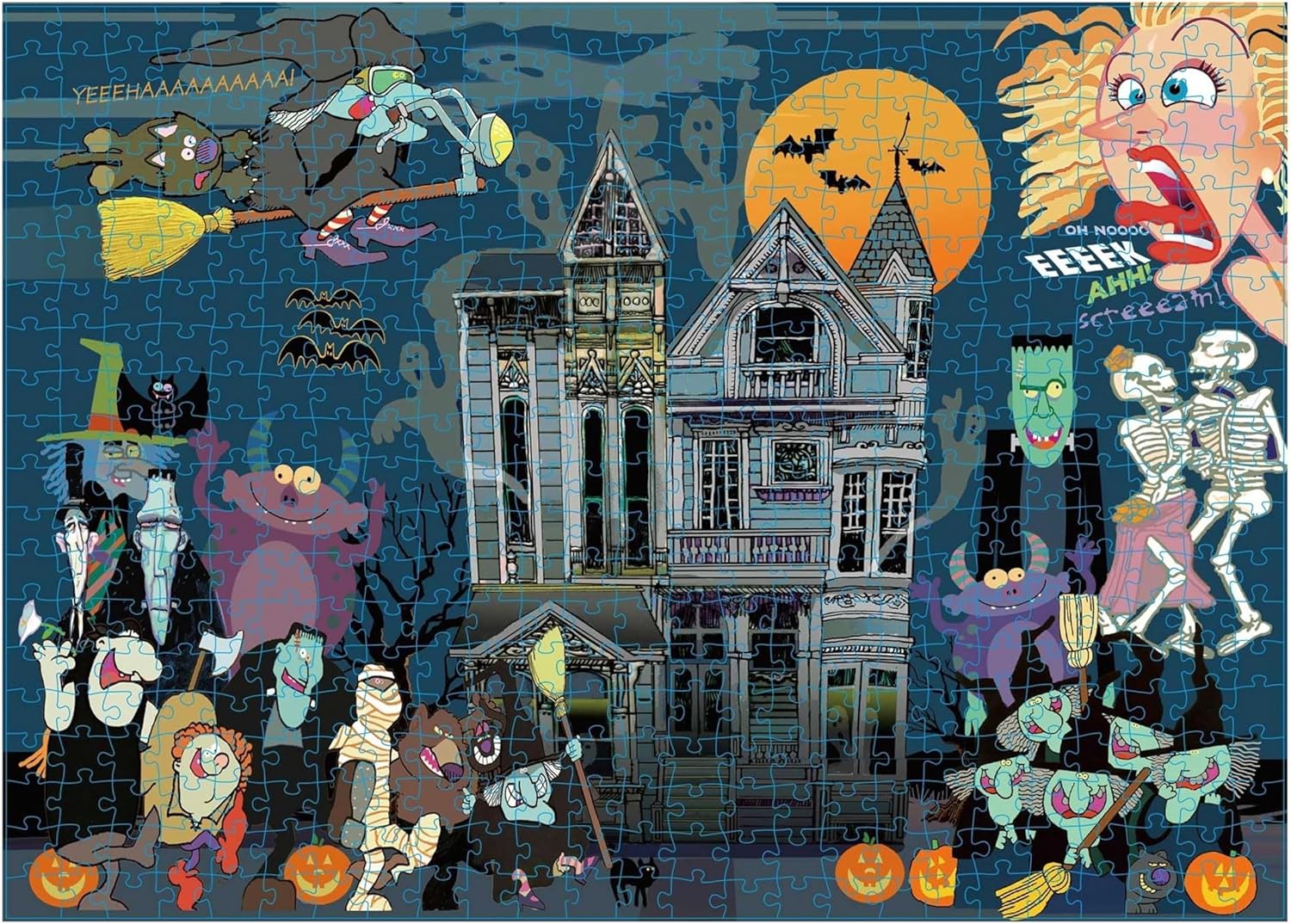 Amazon.com: 500-Piece Halloween Jigsaw Puzzle for Kids and Adults ...