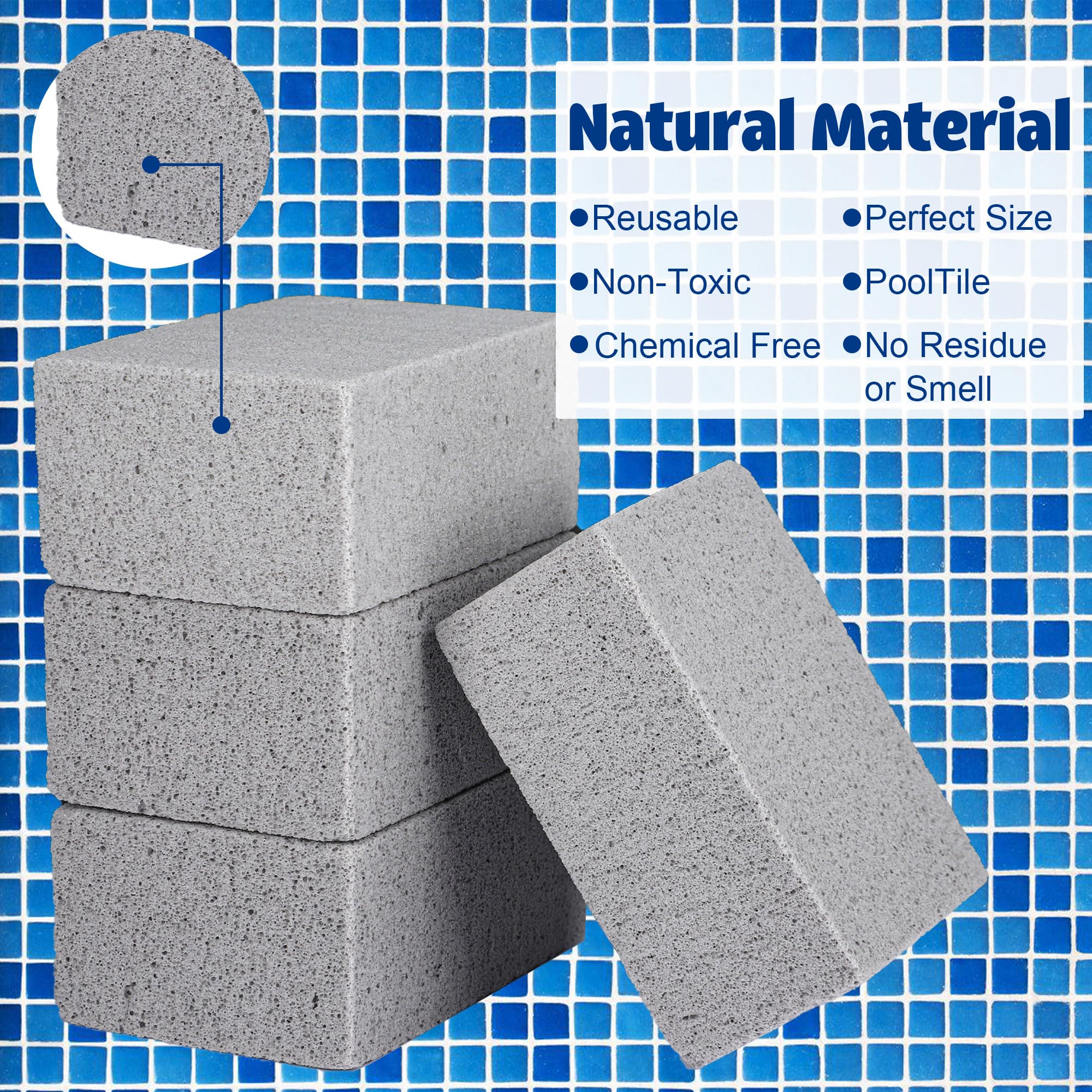 Snapklik.com : 8 PCS Pool Pumice Stone Pool Cleaning Pumice Block ...