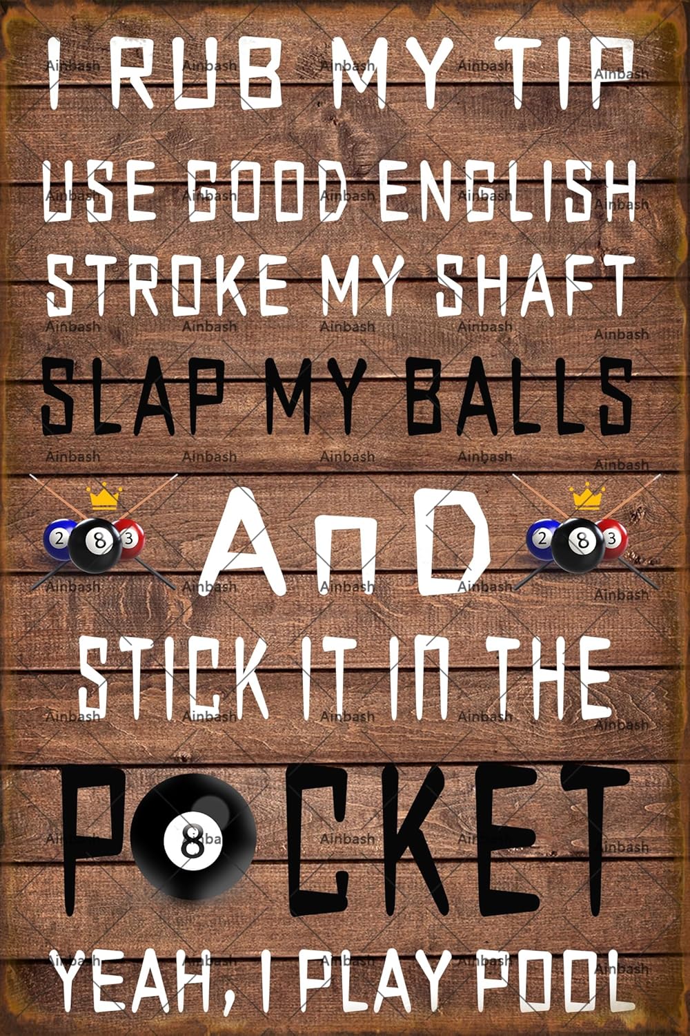 Pocket Pool Memes Funny Pool Billiard Tee I Rub My Tip Billiards Gift
