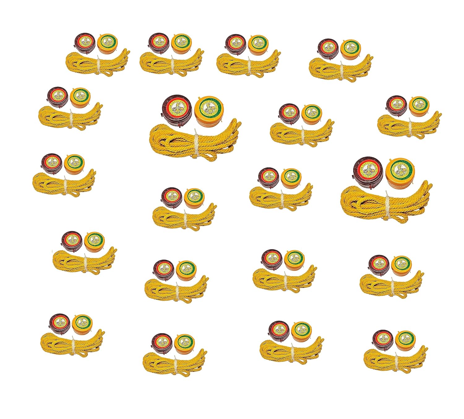 SSKR Pack of 20 Pcs Haldi and Kumkum with Yellow Thread Thamboolam Set ...