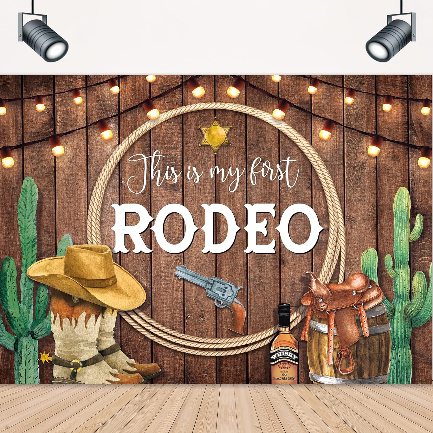 Amazon.com : LIGHTINHOME This is My First Rodeo Backdrop for Boy 7Wx5H ...