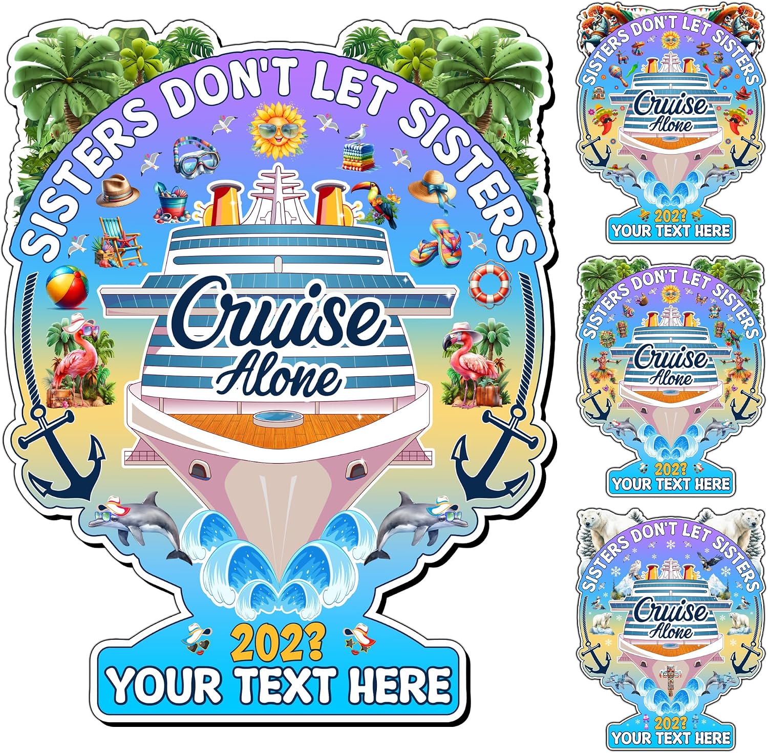 Amazon.com: Sisters Cruise Door Decorations Magnetic 2025, Don't Let ...