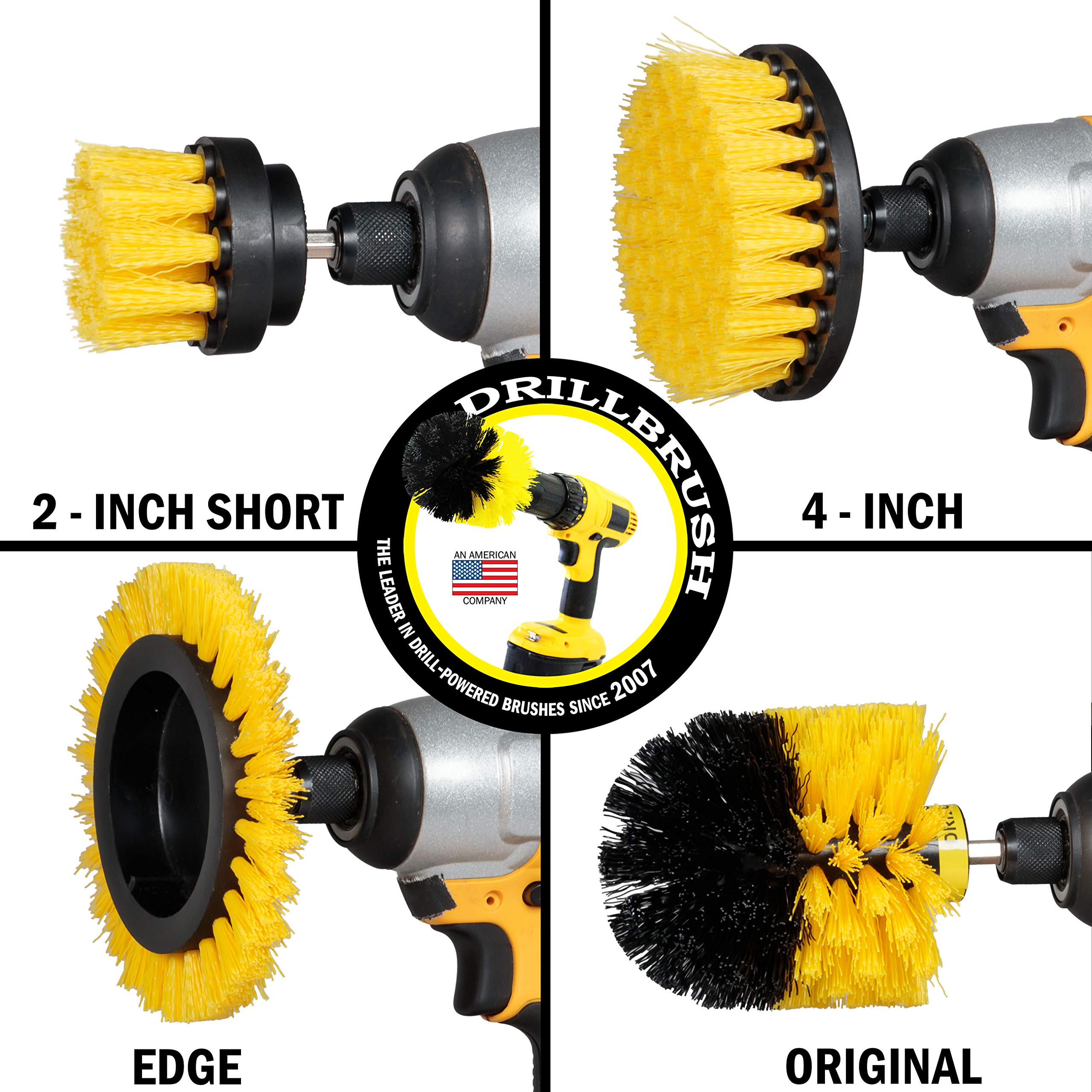 Snapklik.com : Yellow - Shower Cleaning Rotary Drill Brush Kit - Power ...