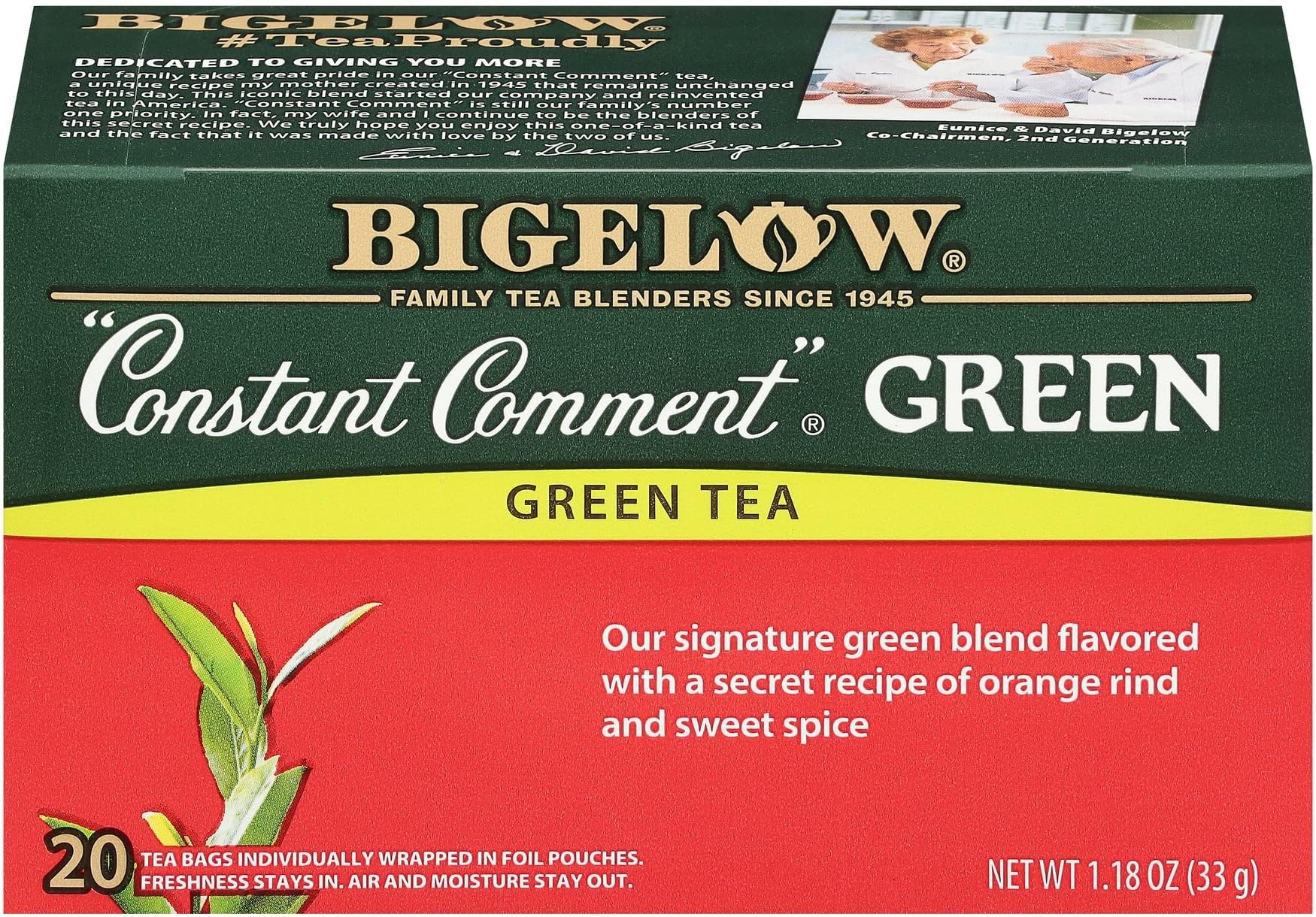 Amazon.com: Bigelow Constant Comment Green Tea 20ct (Pack of 4)