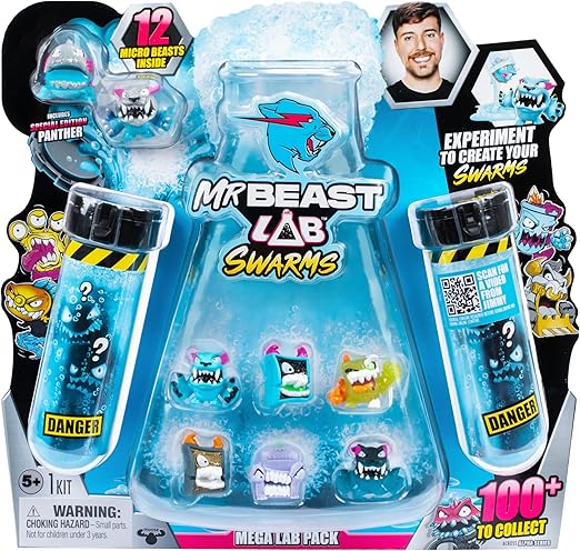 Amazon.com: MrBeast Lab Swarms Mega Lab 12 Pk Hard Boiled - Experiment ...