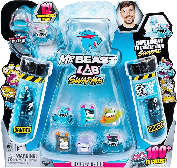 Amazon.com: MrBeast Lab Swarms Mega Lab 12 Pk Hard Boiled - Experiment ...