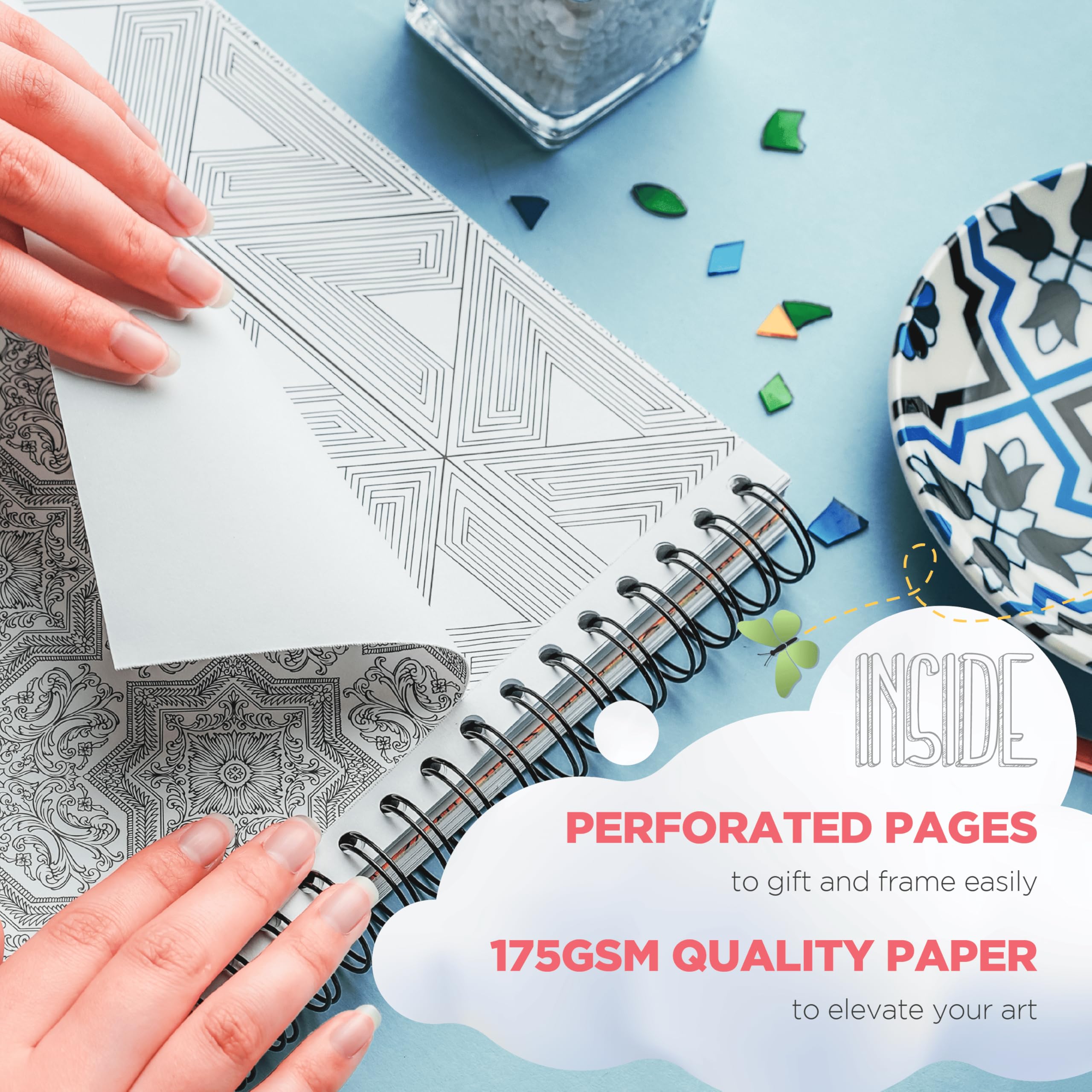 Snapklik.com : ColorIt Colorful Patterns, Volume III Spiral Bound Adult ...