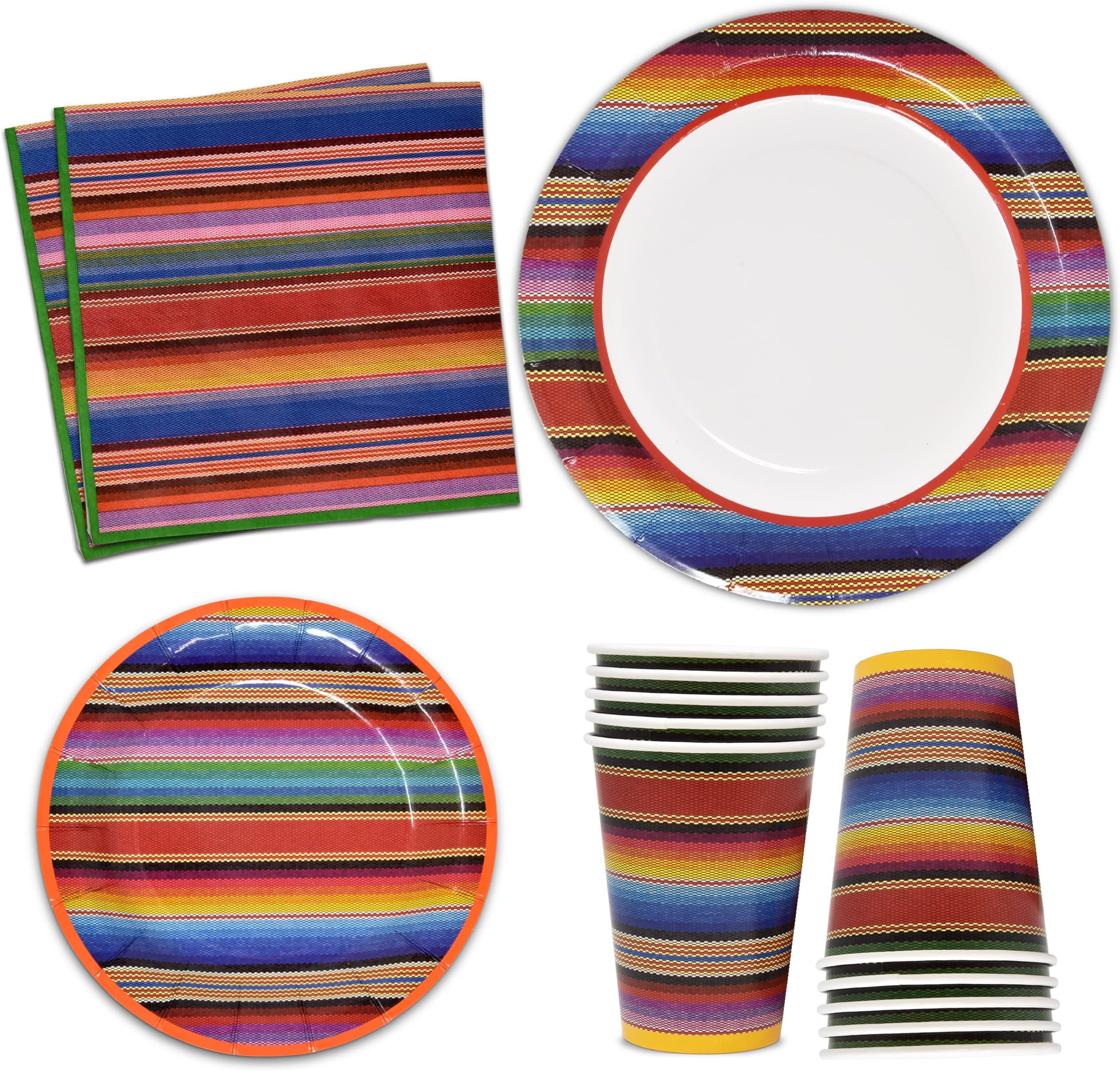 Amazon.com: Gift Boutique 96 Pcs Mexican Serape Fiesta Party Supplies ...