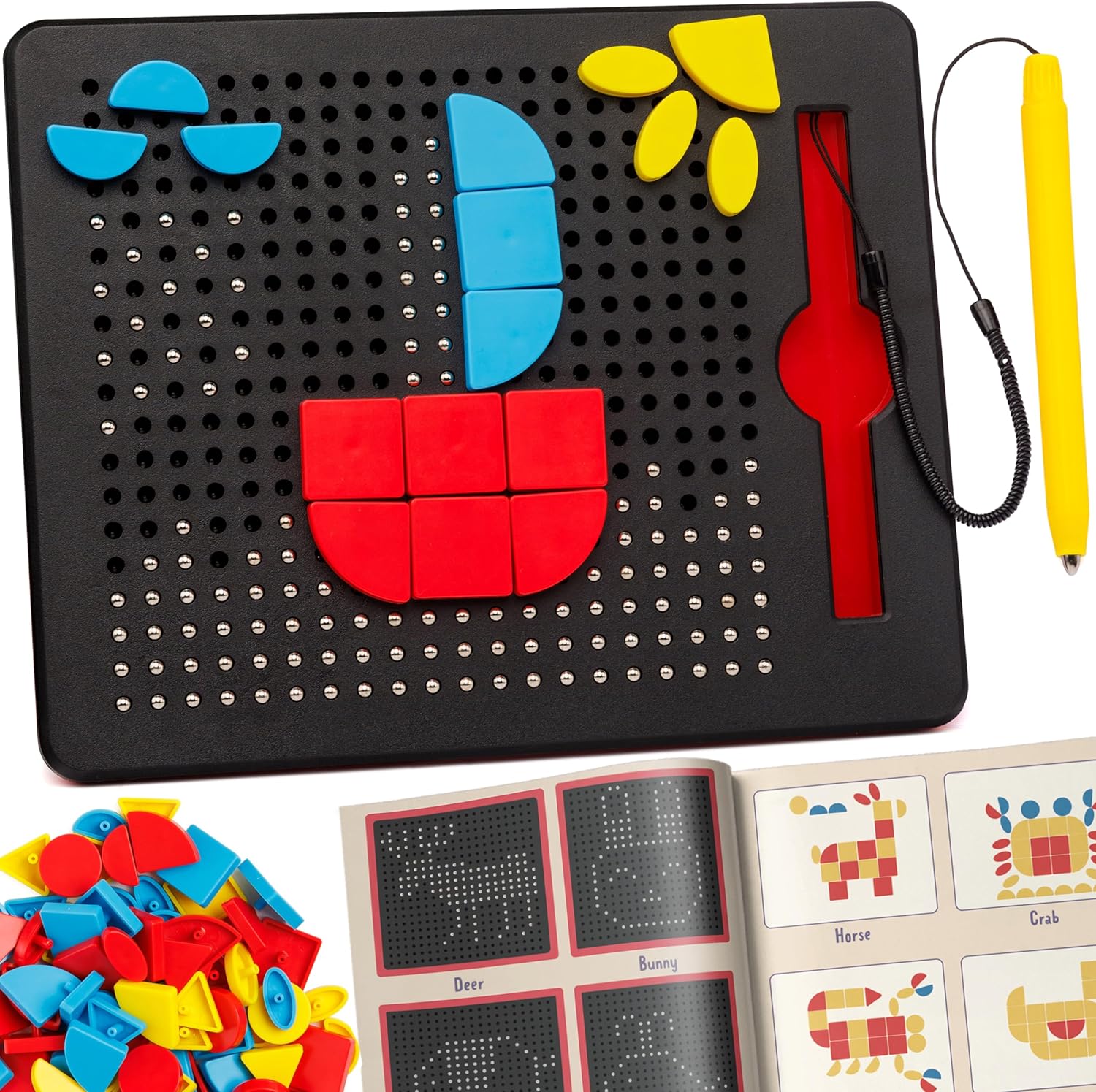 Amazon.com: Magnetic Drawing Board Pen - Puzzle Game for Kids ...