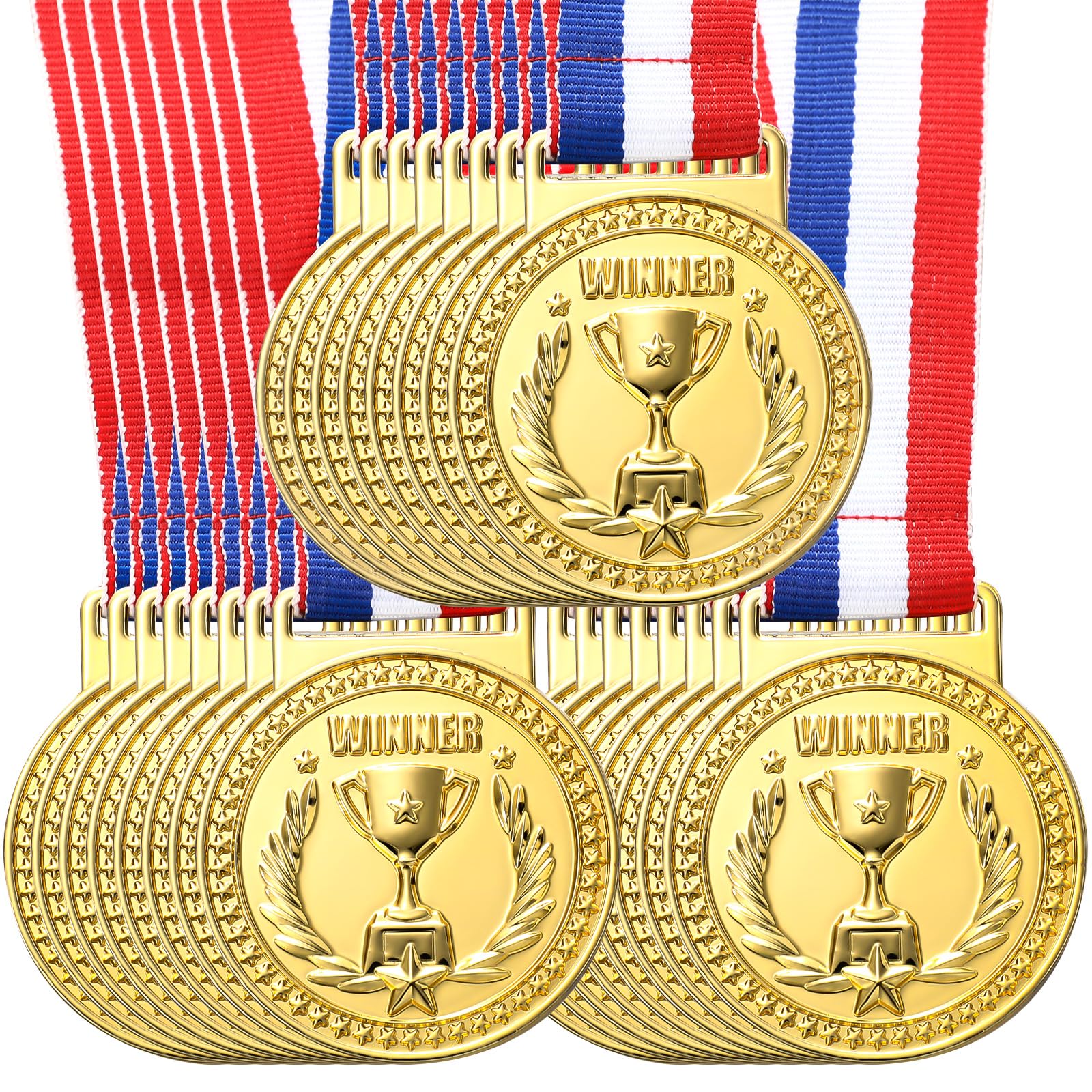 Snapklik.com : Loetere 24 Pcs Winner Medals Gold Medal Awards