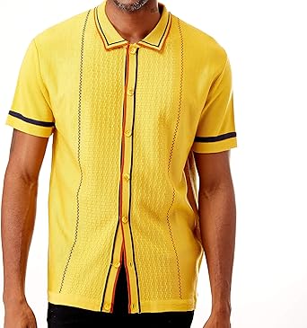 Men’s Short Sleeve Knit Sports Shirt - Modern Polo Vintage Classics ...