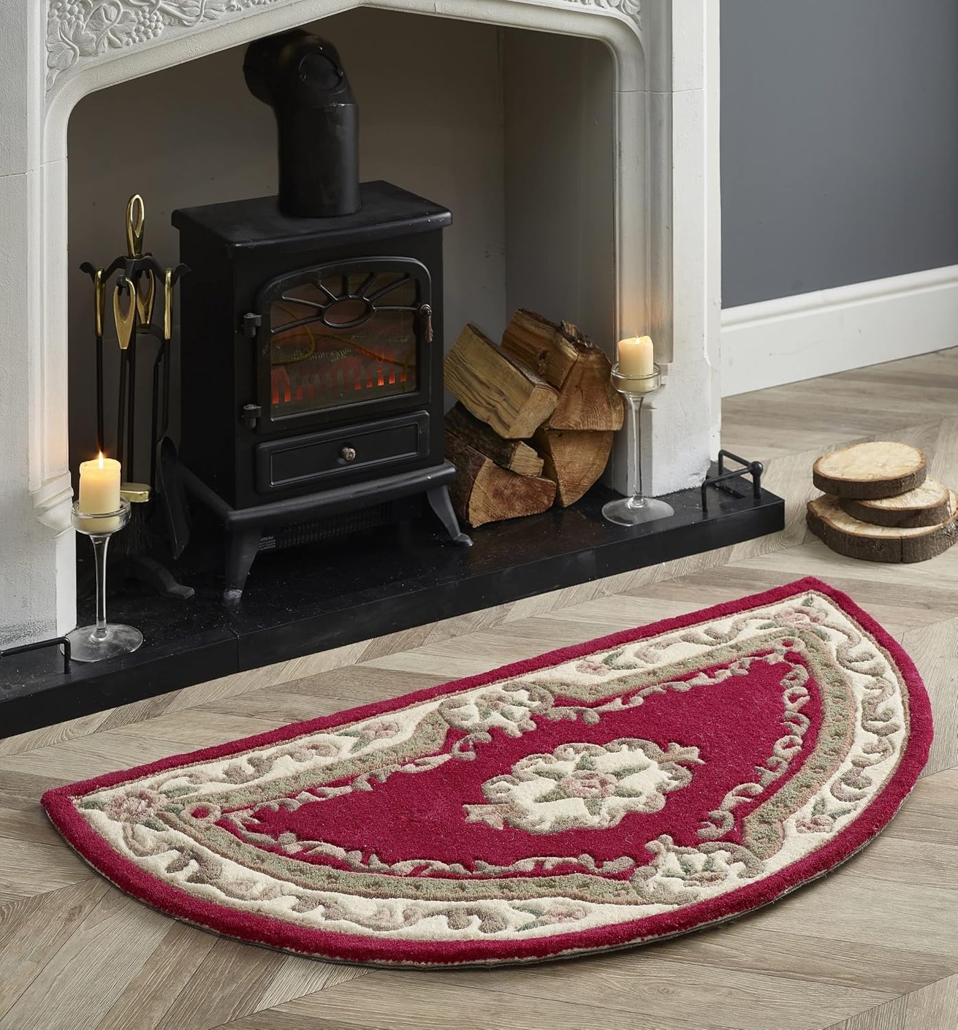 Lord of Rugs Lotus Premium Traditional Rug Aubusson Wool Heavy Thick ...