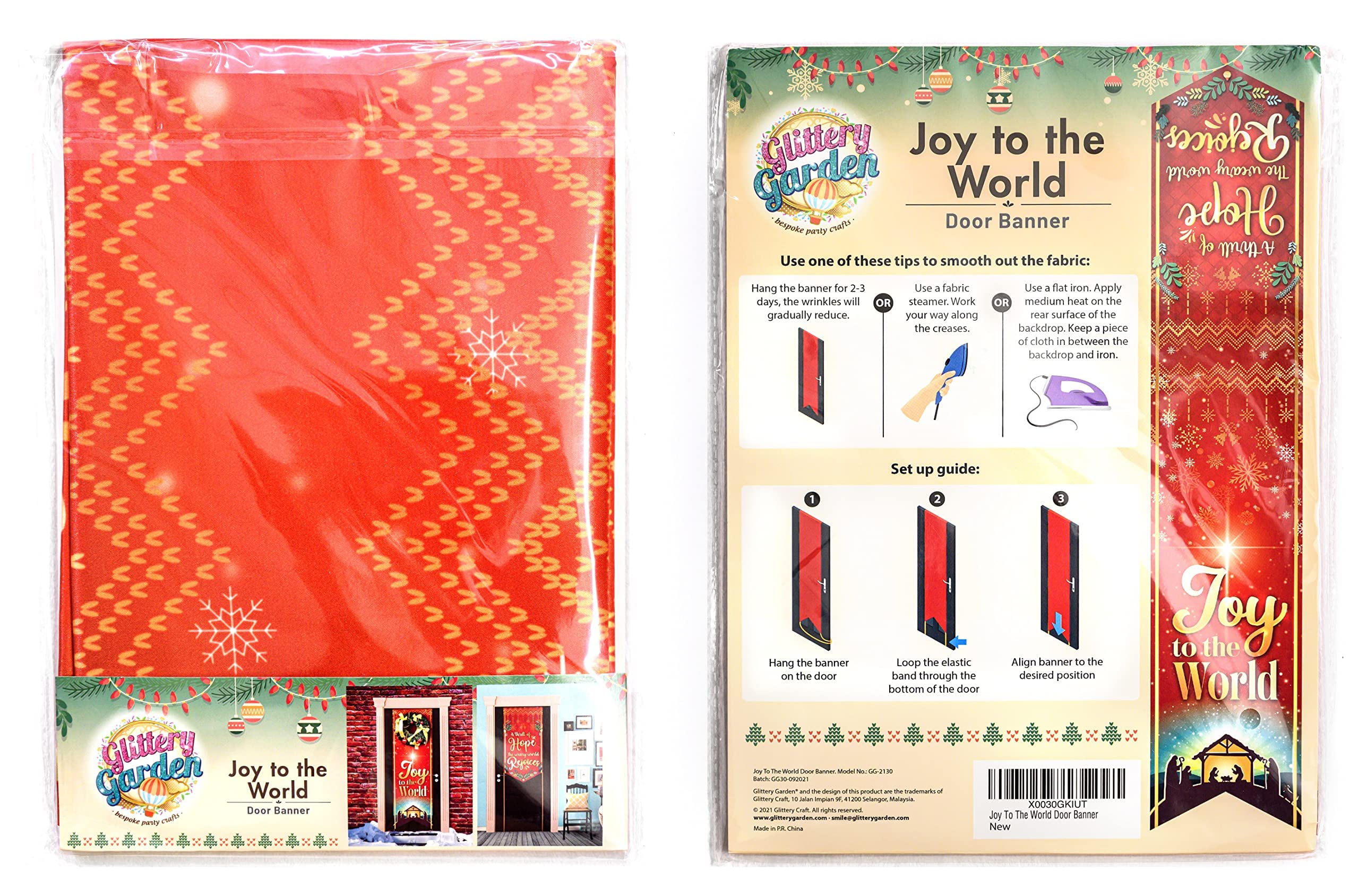 Snapklik.com : Joy To The World Door Banner Manger Scene Believe ...