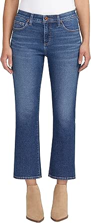 JAG Jeans Women's Eloise Mid Rise Cropped Bootcut Jeans at Amazon Women ...